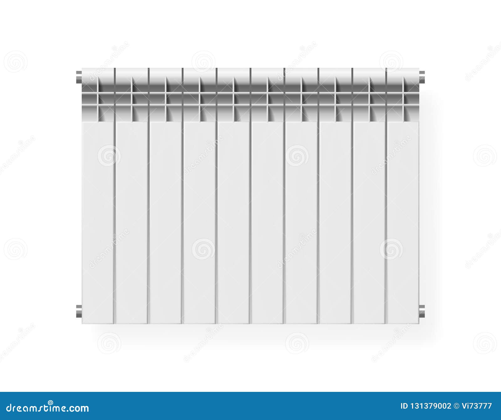 Realistic White Modern Heating Radiator. Isolated Vector Illustration ...