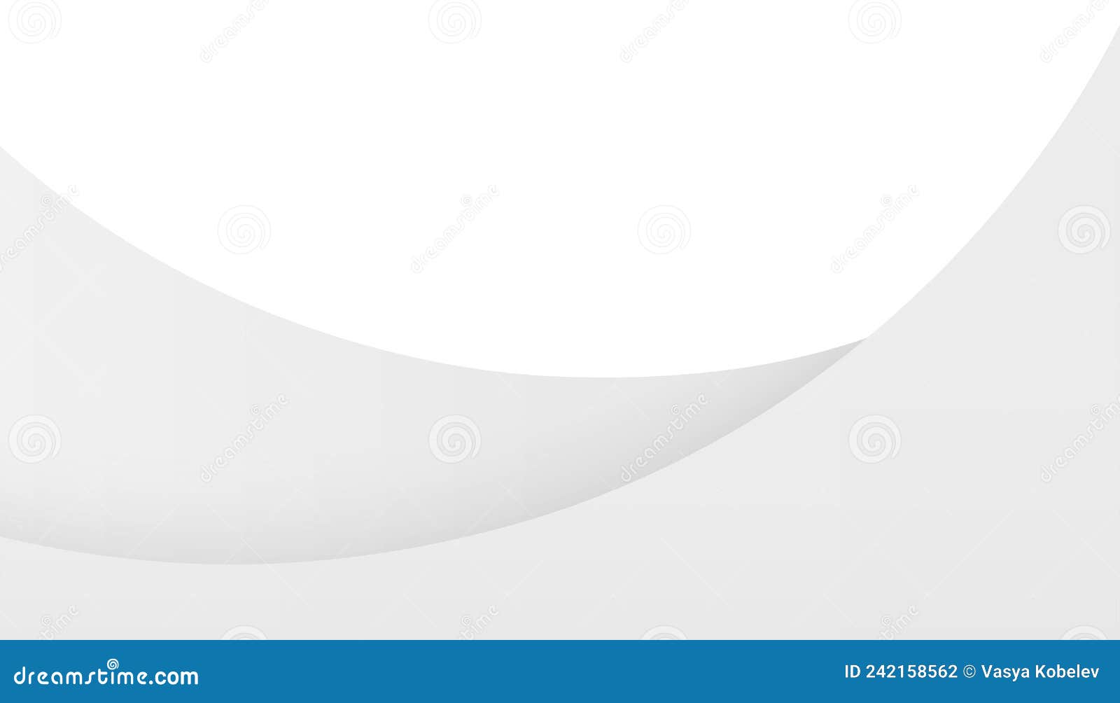 Realistic White Multilevel Wave Curved Frame 3d Template Decorative ...