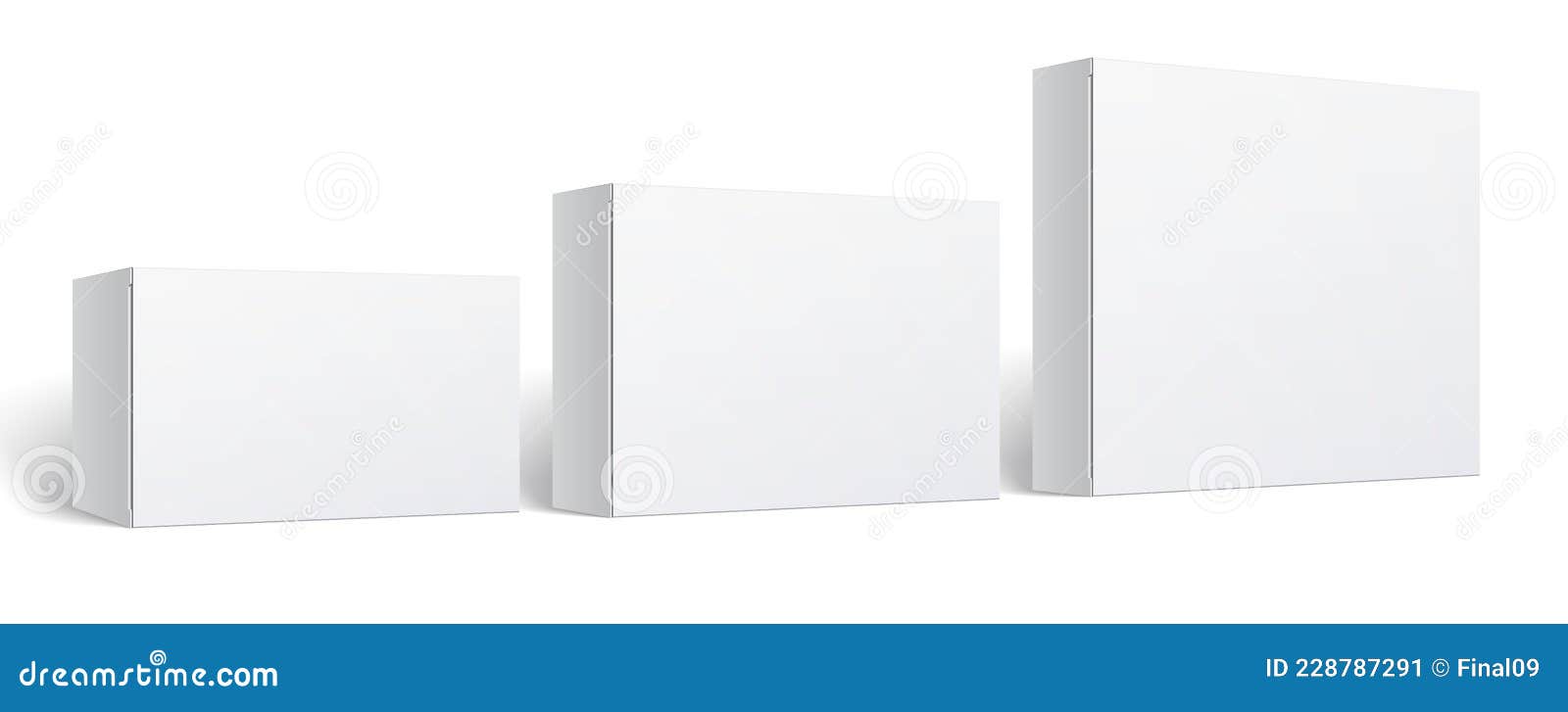 Realistic White Package Box. for Software, Electronic Device Stock ...