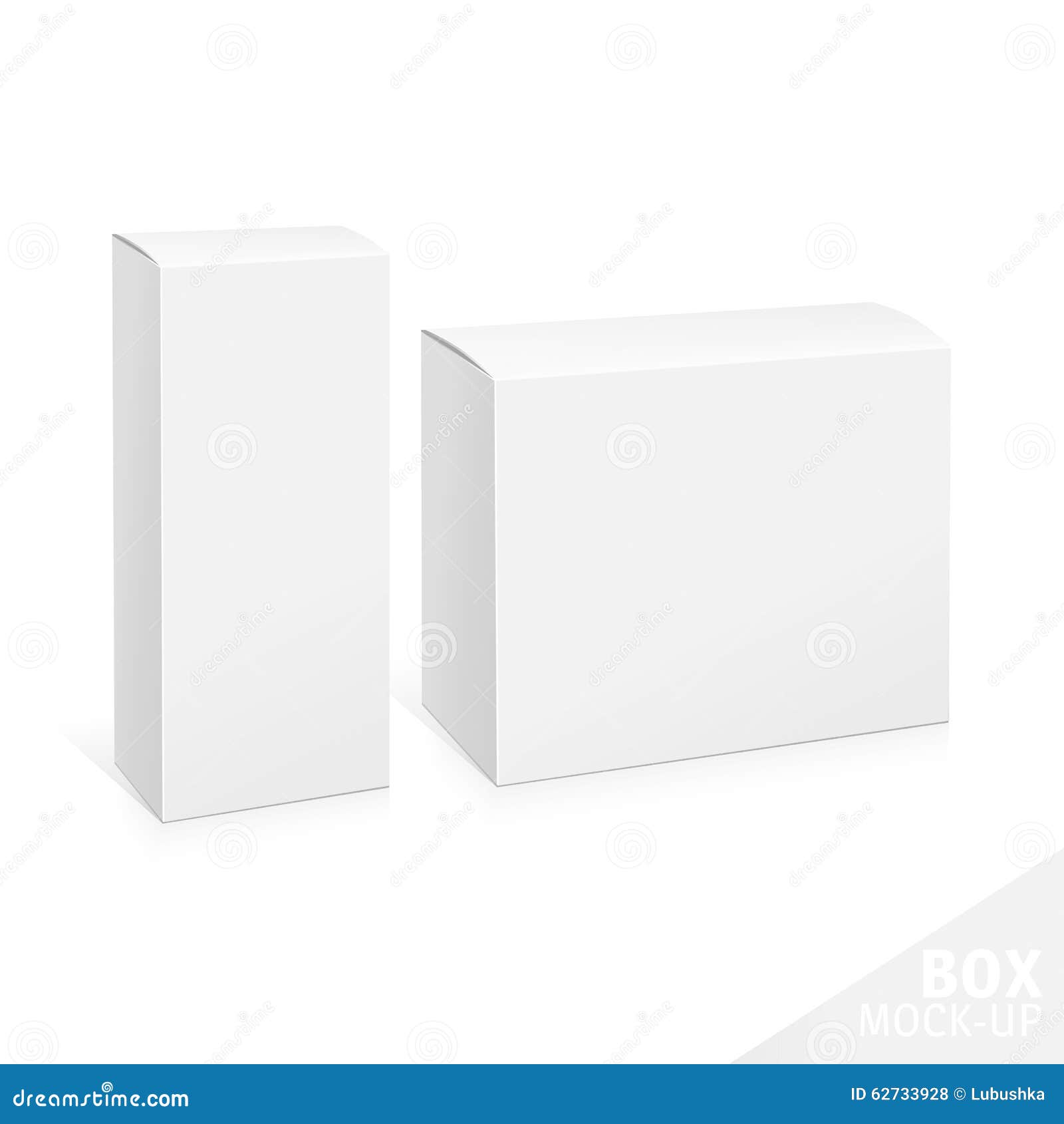 Realistic White Package Box Stock Vector - Illustration of computer ...