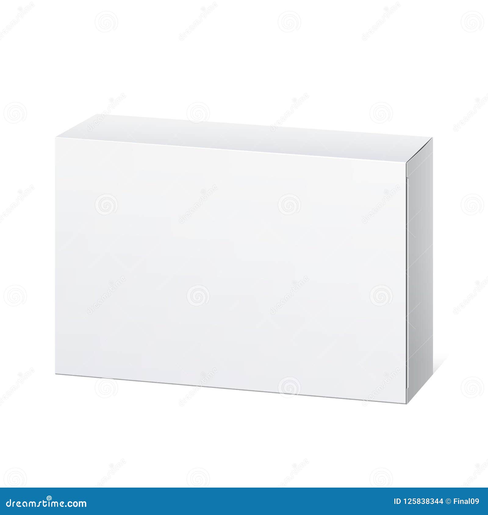 Realistic White Package Cardboard Box Stock Vector - Illustration of ...