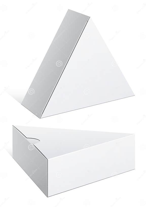 Realistic White Package Triangular Shape Box. Vector Stock Vector ...