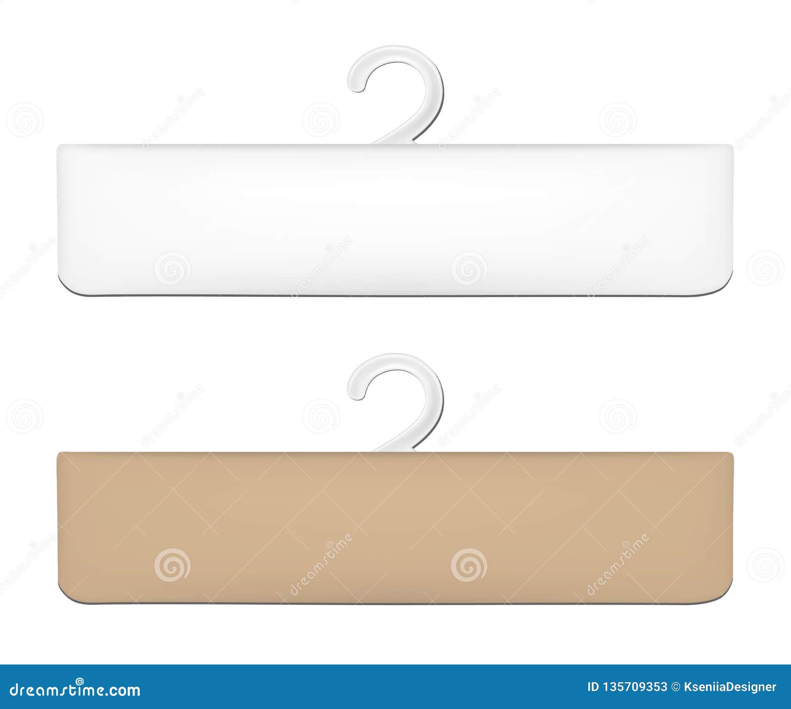 Realistic White Paper Packaging Box with Hanger Stock Vector ...