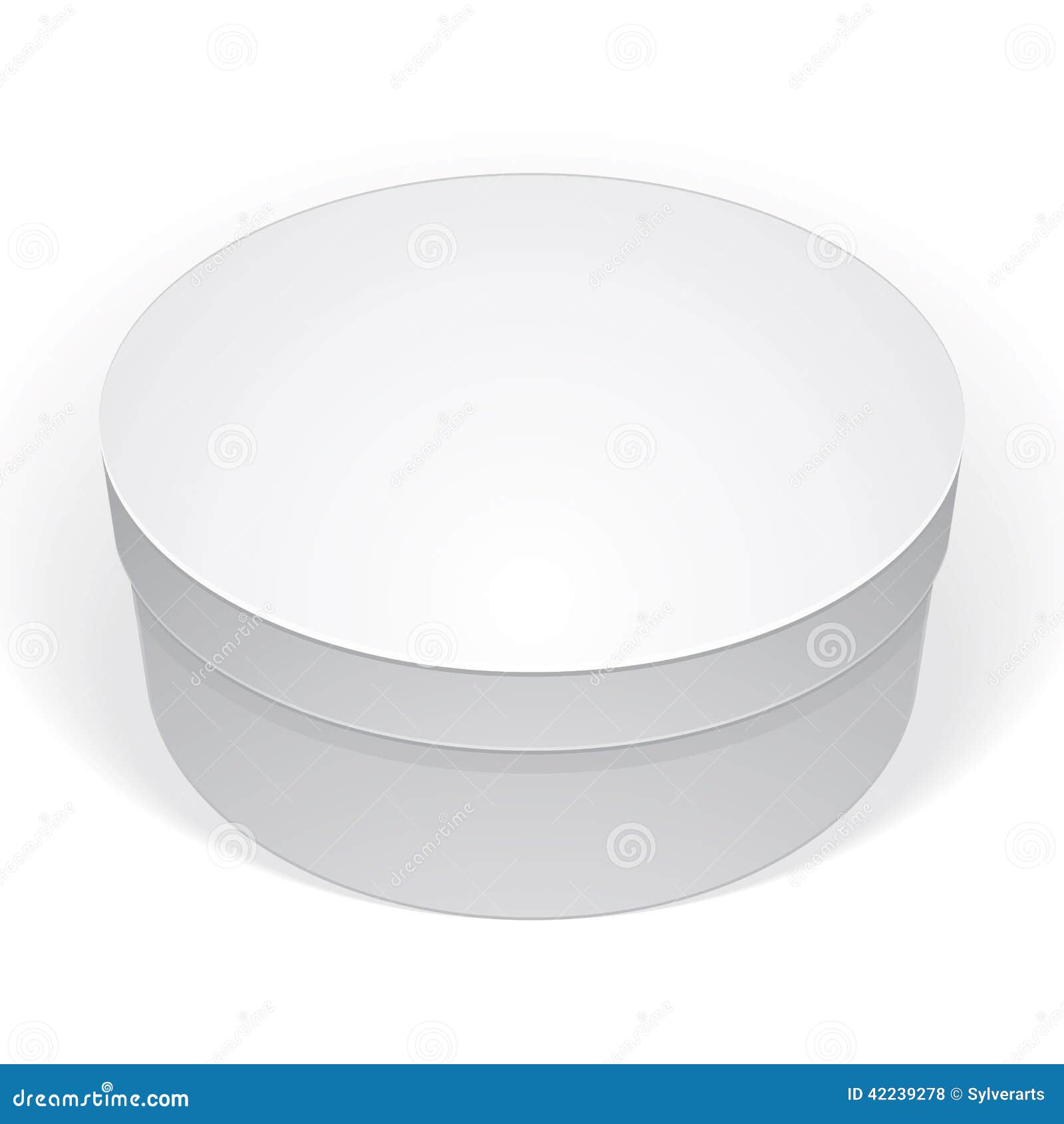Realistic White Round Package Box for Products, Put Your Design Stock ...