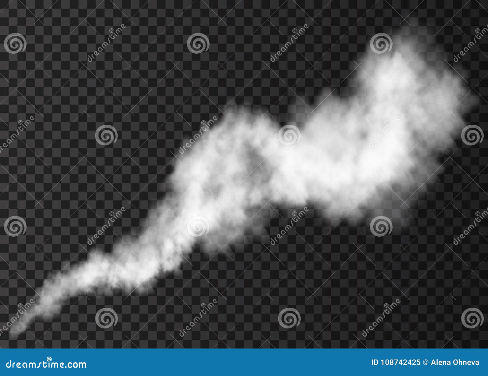 Realistic White Smoke Puff. Stock Vector - Illustration of splash, mist ...