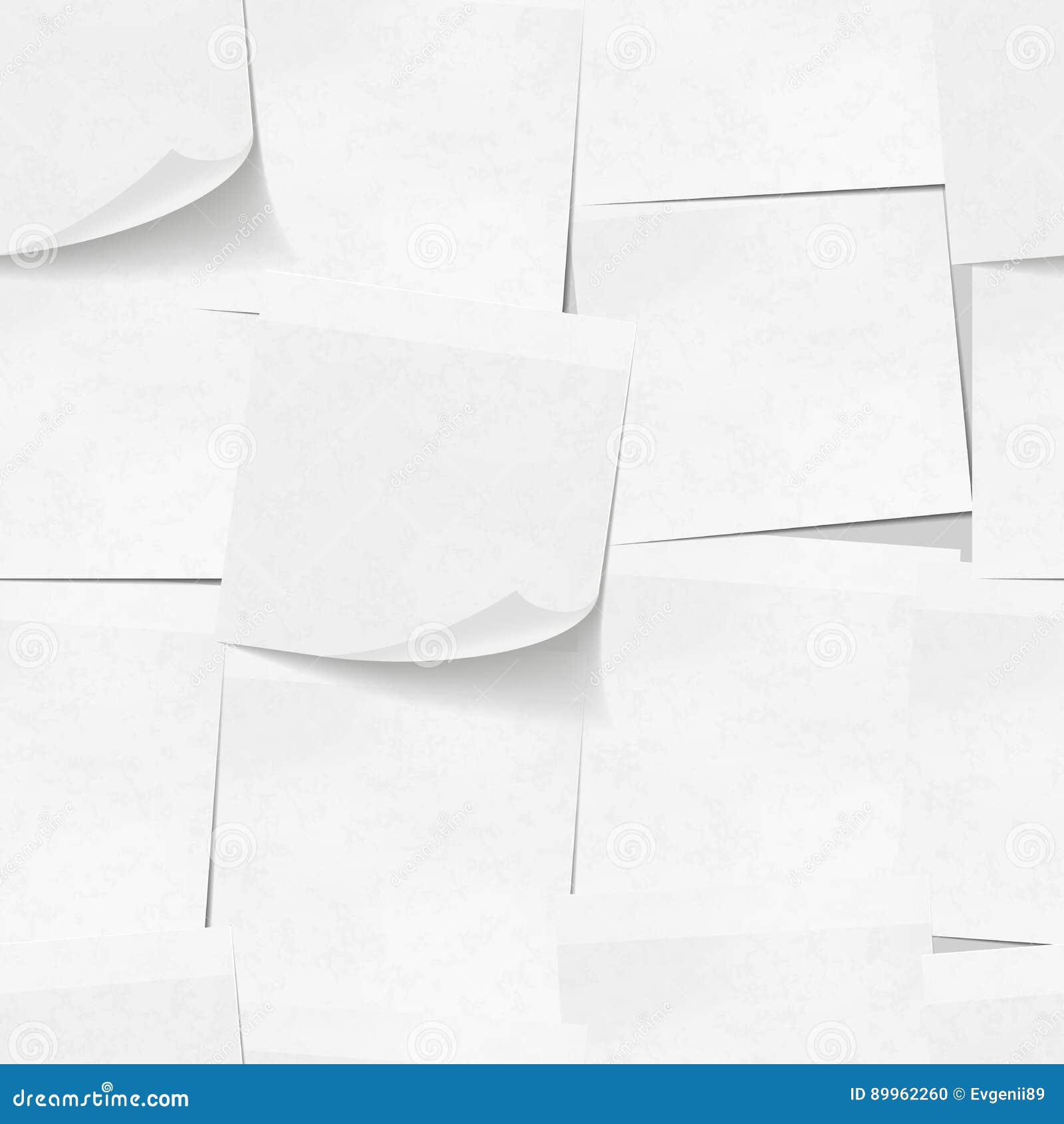 Realistic White Sticky Notes Seamless Pattern Stock Vector ...