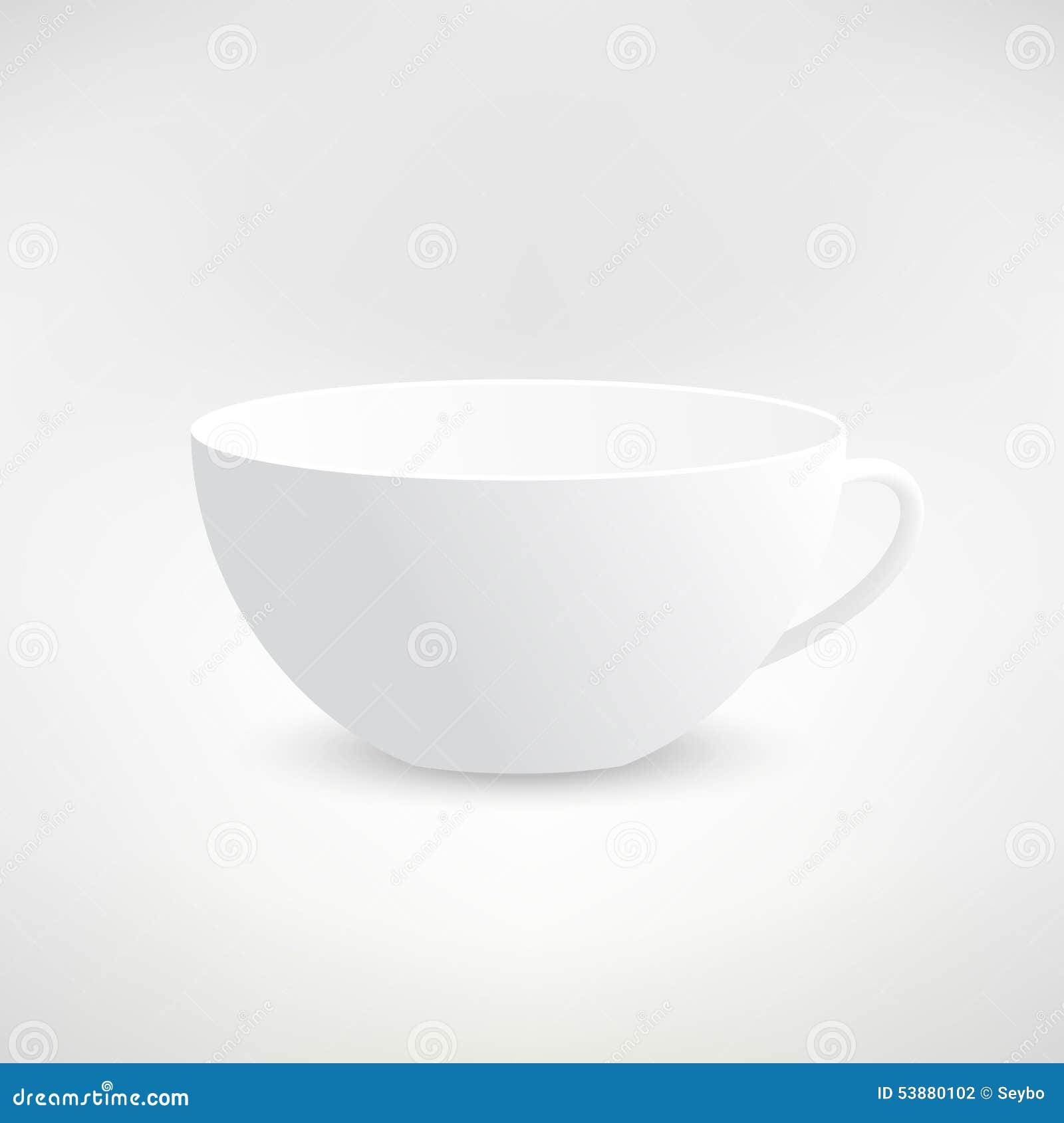 Realistic White Tea Cup. Vector Stock Vector - Illustration of close ...