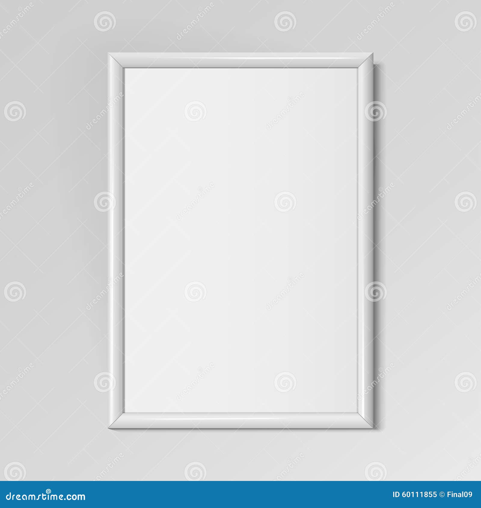 Realistic White Vertical Frame for Paintings Stock Vector ...