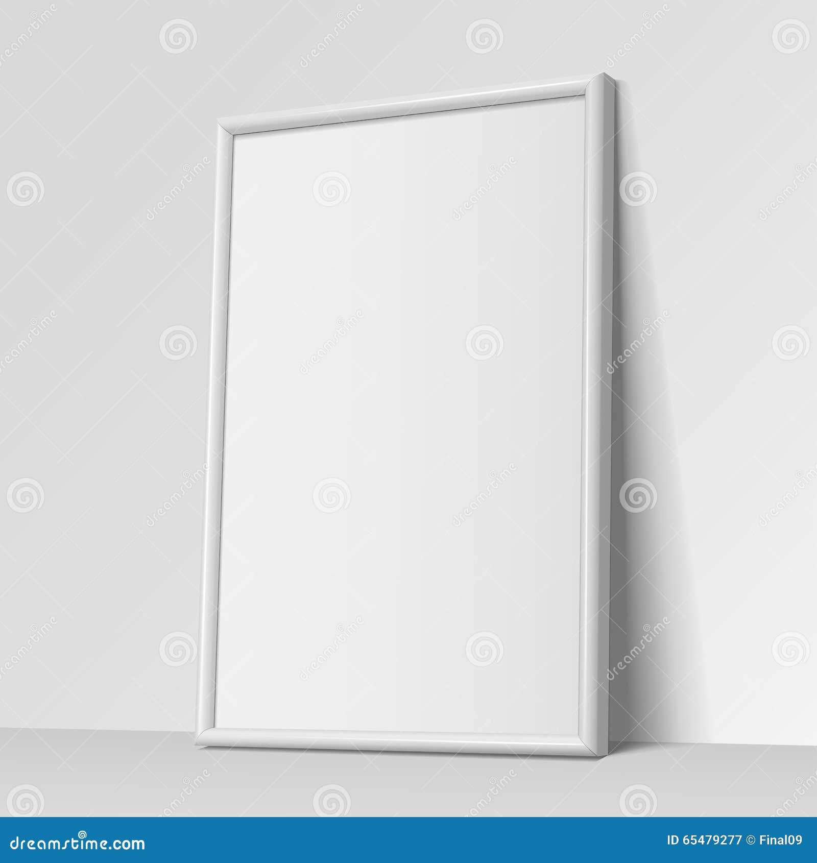 Realistic White Vertical Frame for Paintings Stock Vector ...