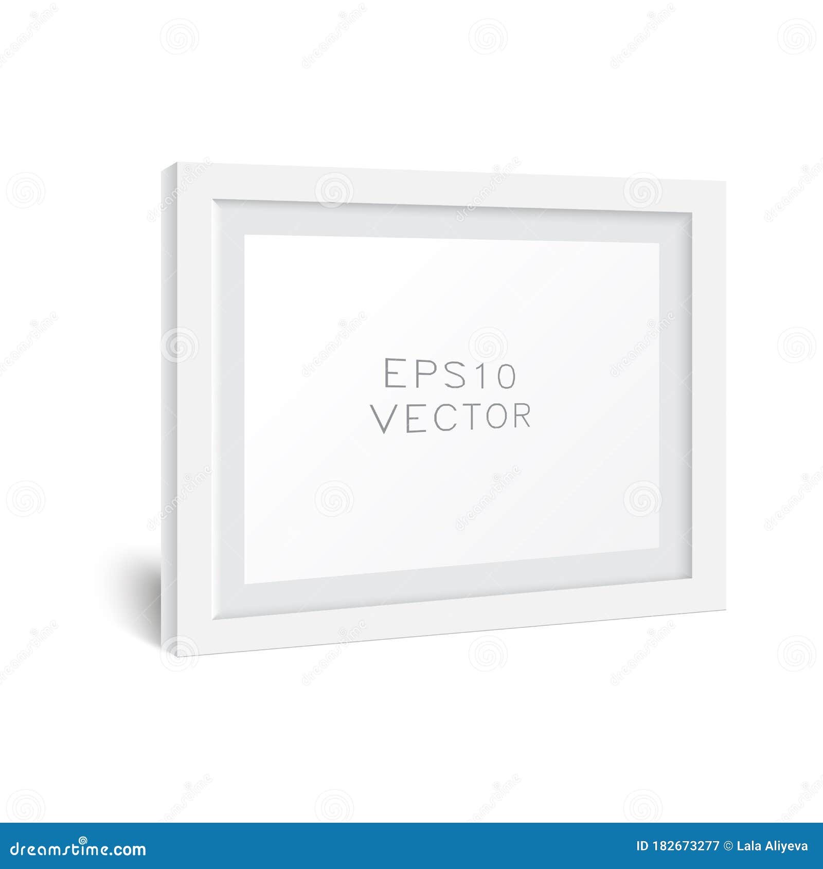 Realistic White Wooden Photo Frame with Soft Shadow. White Square Photo ...