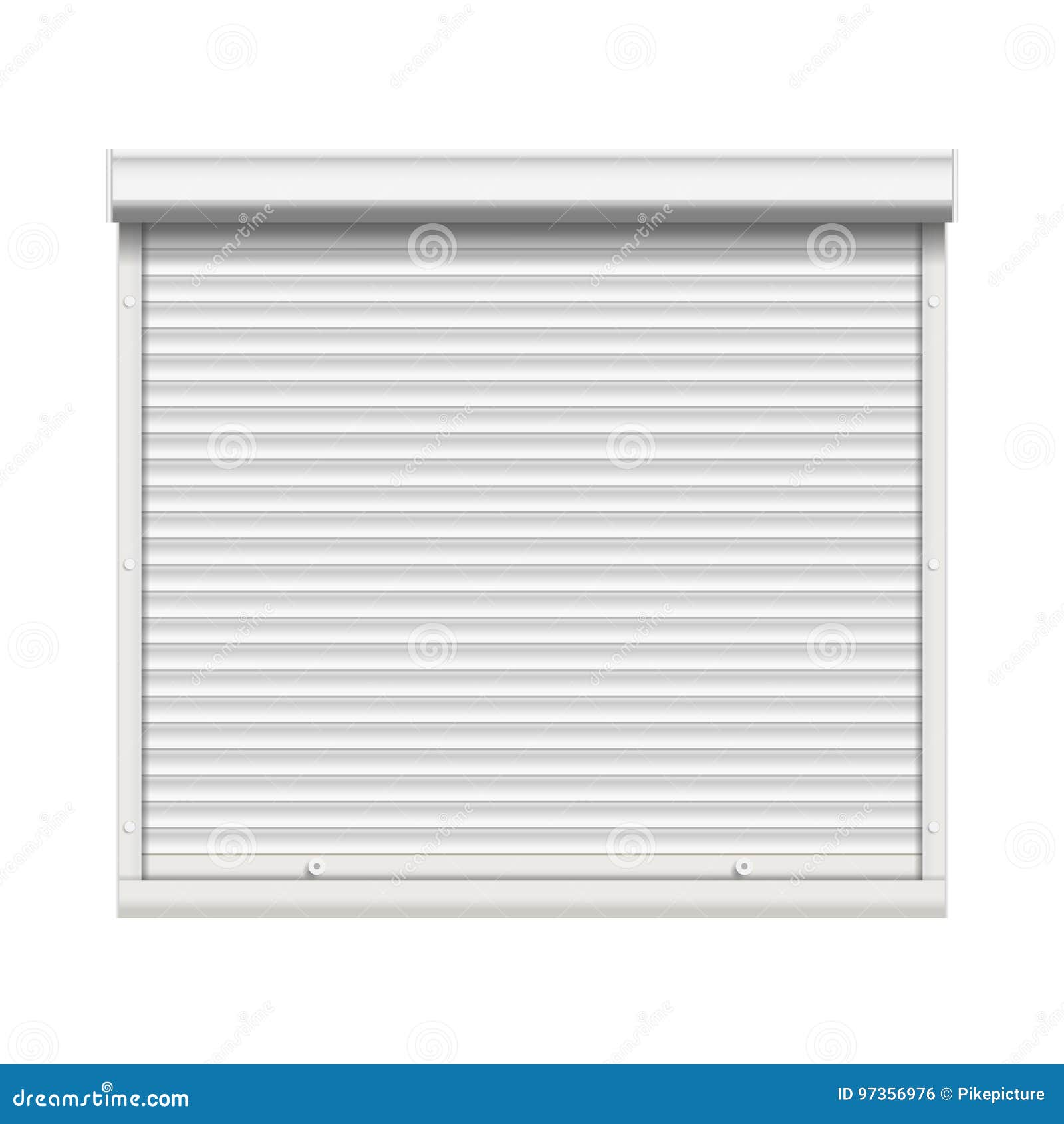 Realistic Window Roller Shutters Vector. Front View. Isolated Stock ...