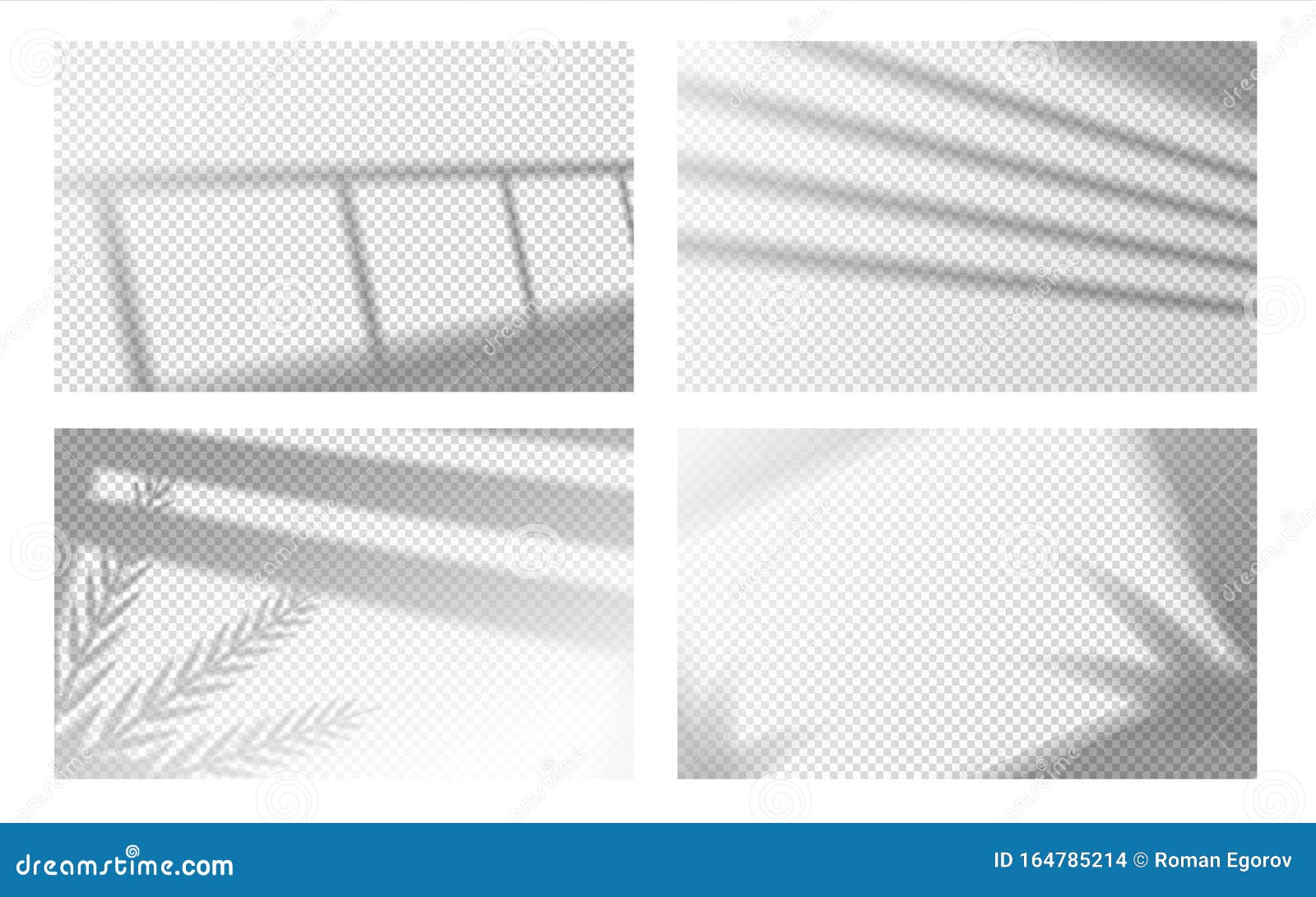 Realistic Window Shadow. Window Frame and Louvers with with Tropical ...