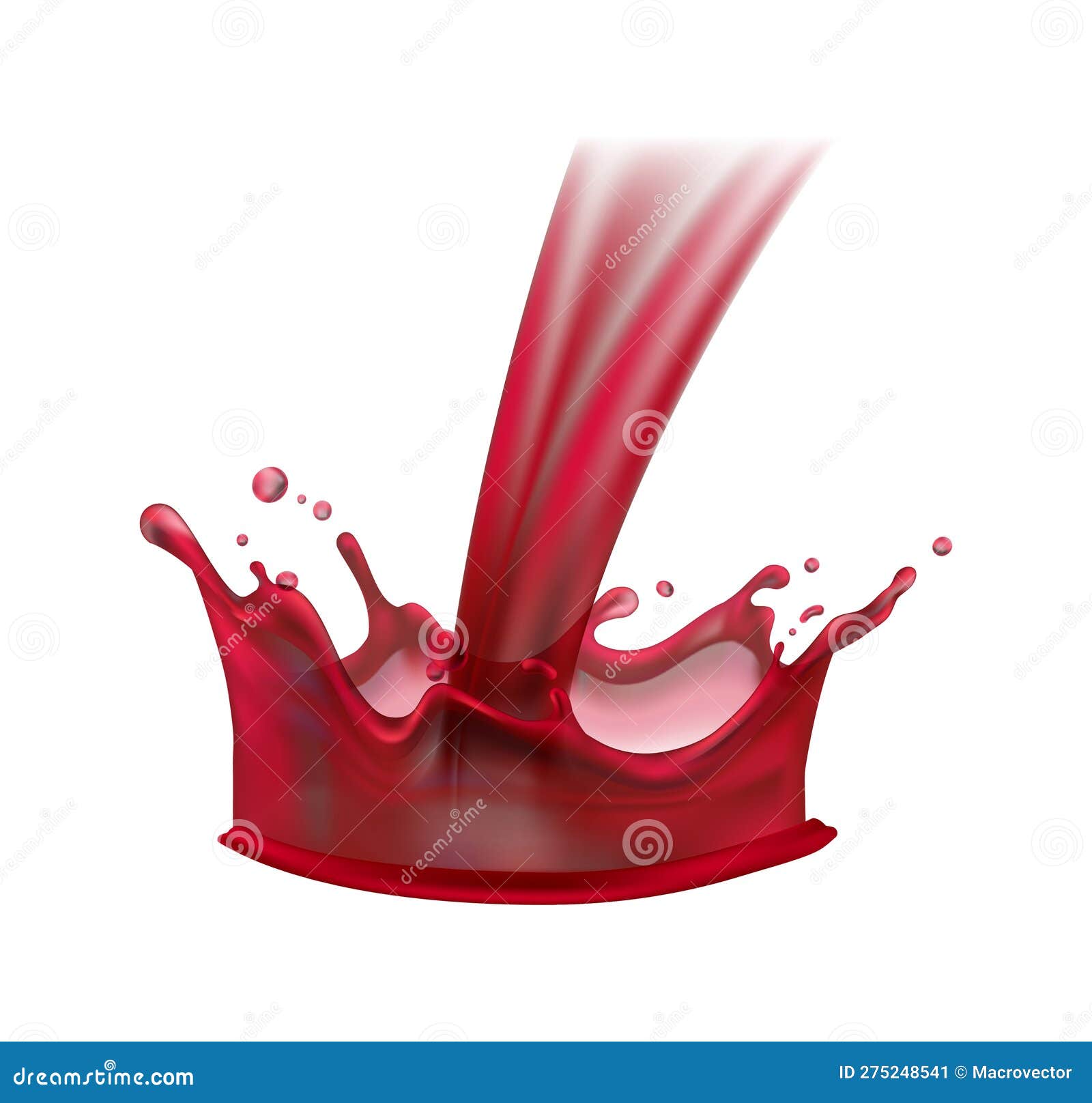 Realistic Wine Splash stock vector. Illustration of decorative - 275248541