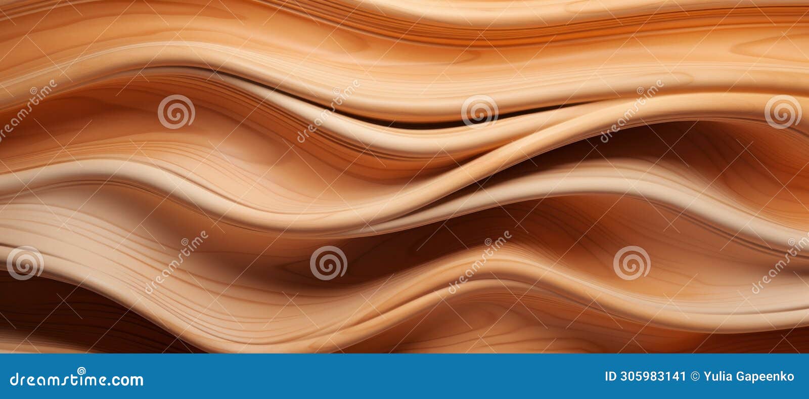 A Realistic Wood Wave Pattern and Wall Stock Illustration ...