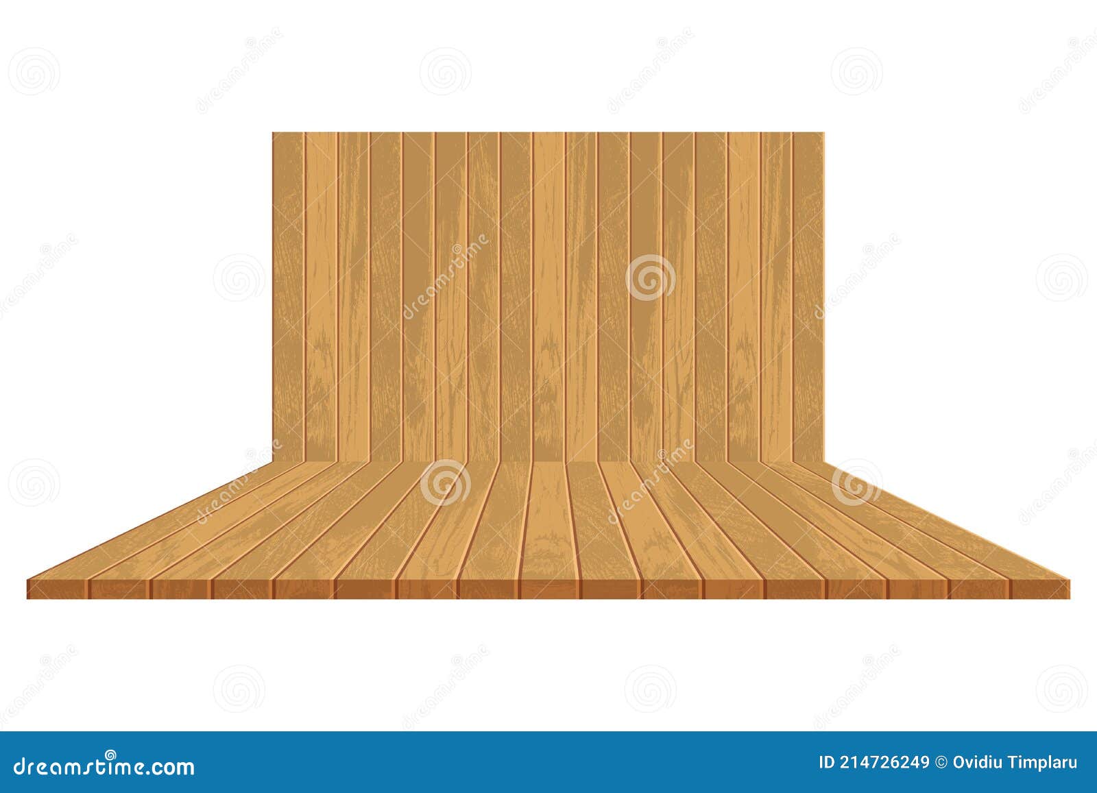 Realistic Wooden Backdrop Vector Illustration Stock Vector ...