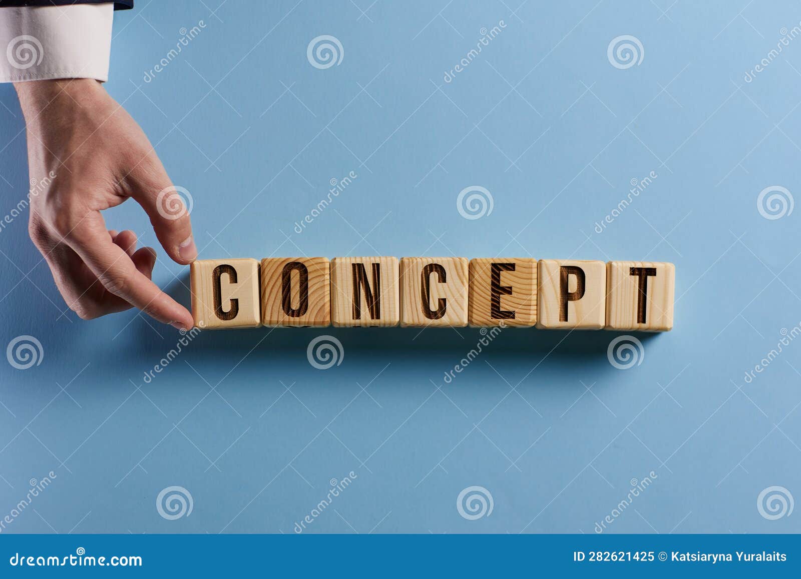 Realistic Wooden Blocks with the Word Concept. Stock Image - Image of ...