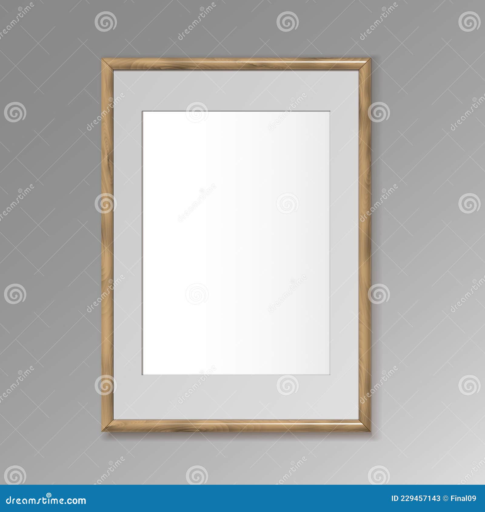 Realistic Wooden Frame for Paintings or Photos. Stock Vector ...