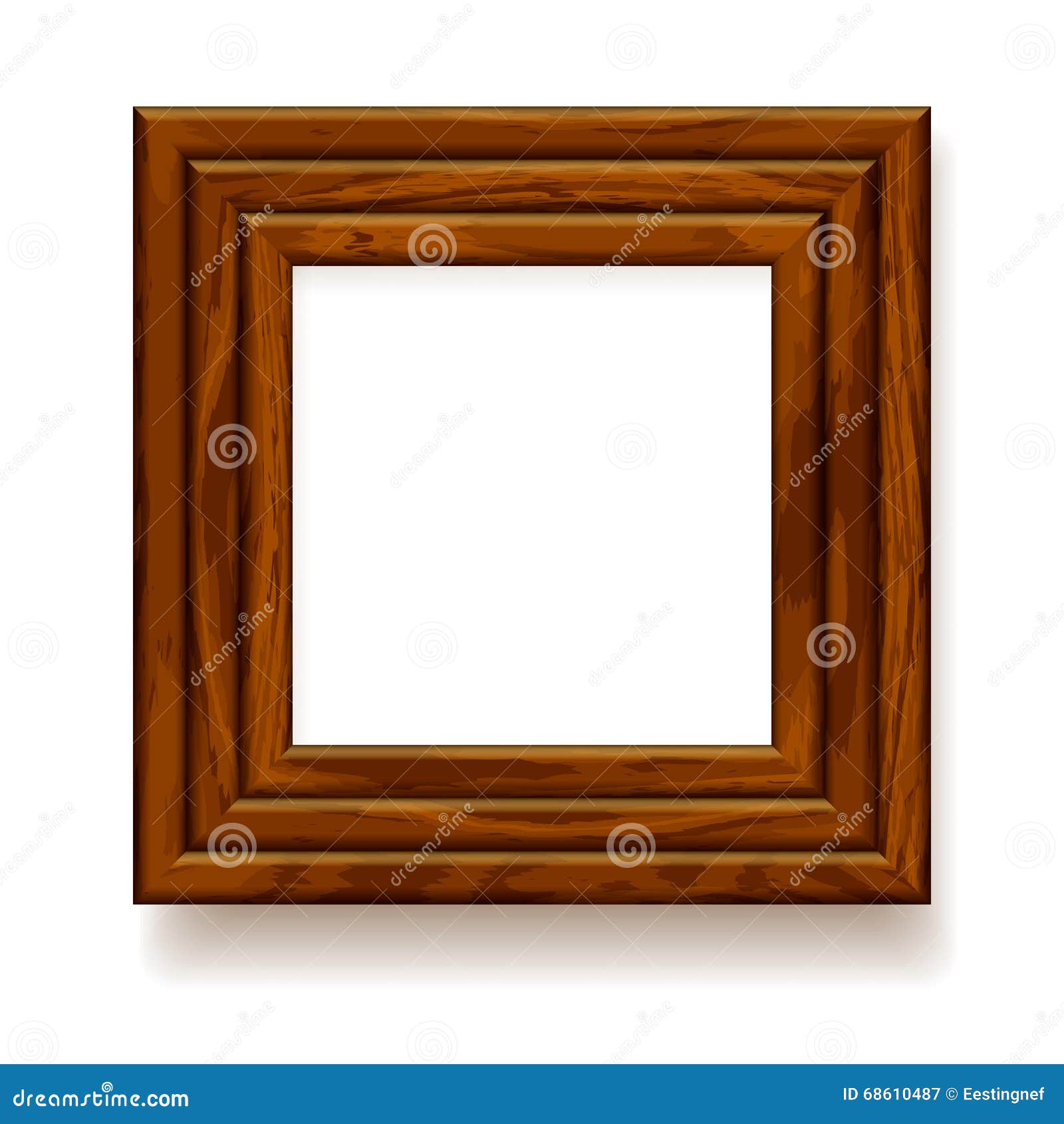 Realistic wooden frame. stock vector. Illustration of carved - 68610487