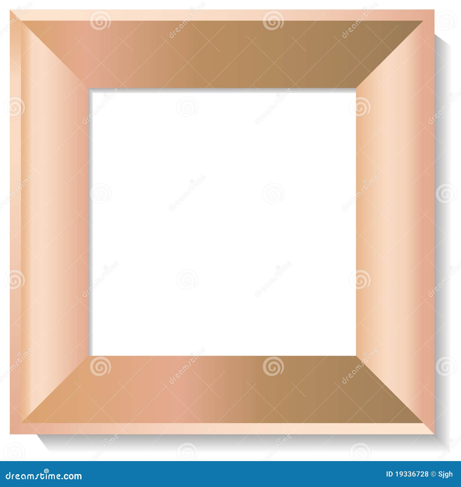 Realistic Wooden Photo Frame Stock Vector - Illustration of brown, aged ...