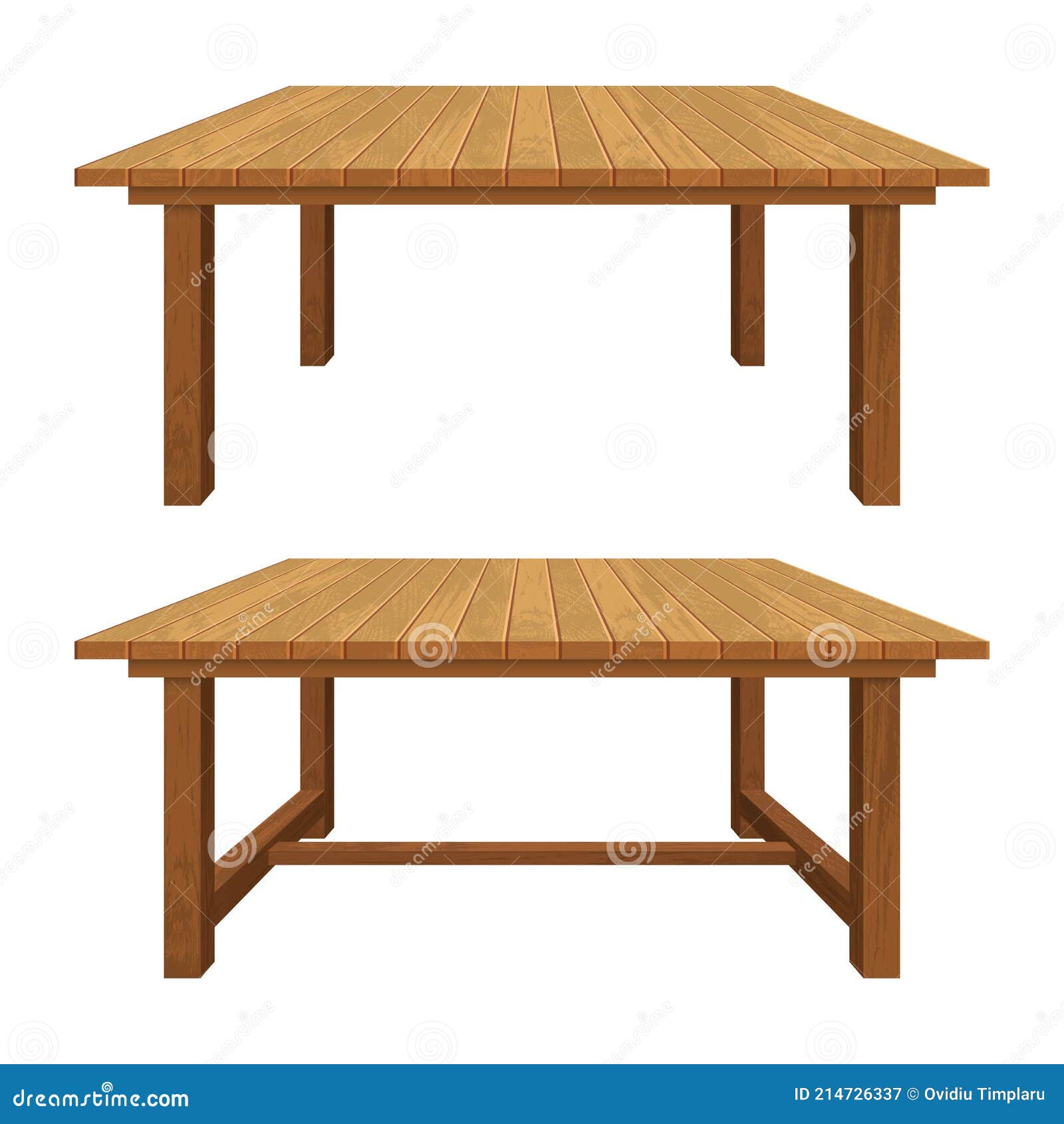 Realistic Wooden Textured Table Vector Illustration Stock Vector ...