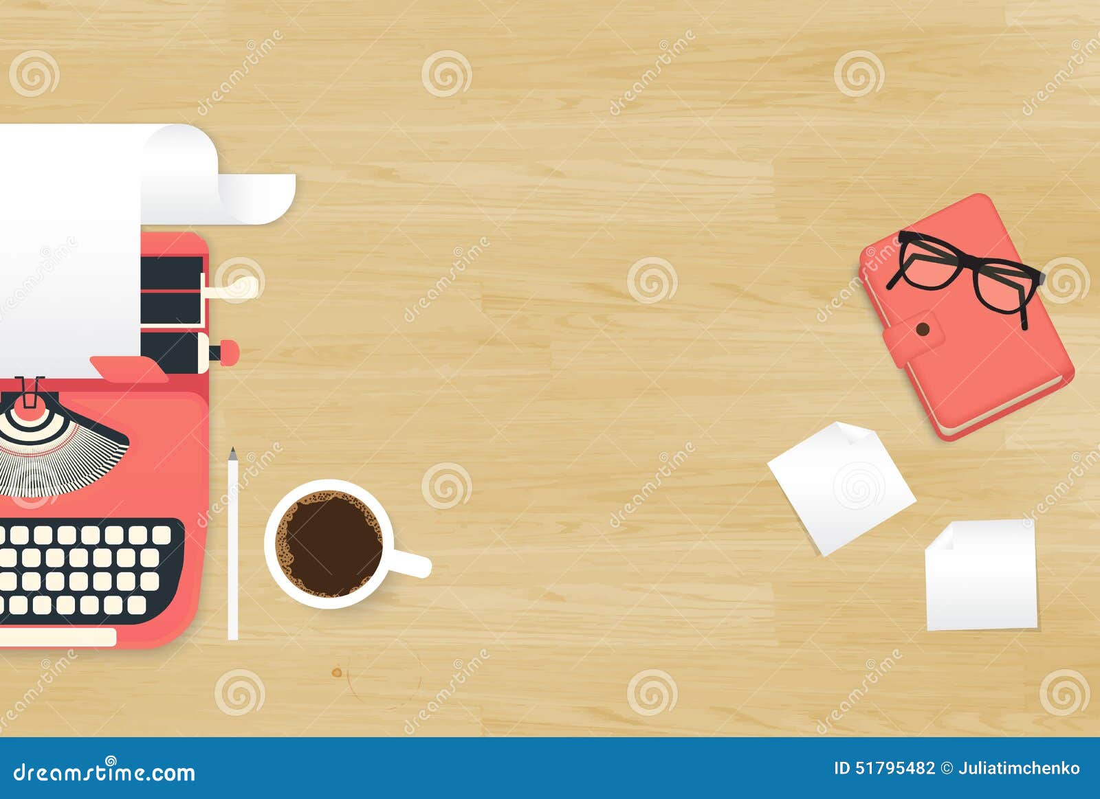 Realistic Workplace Organization. Cartoon Vector | CartoonDealer.com ...