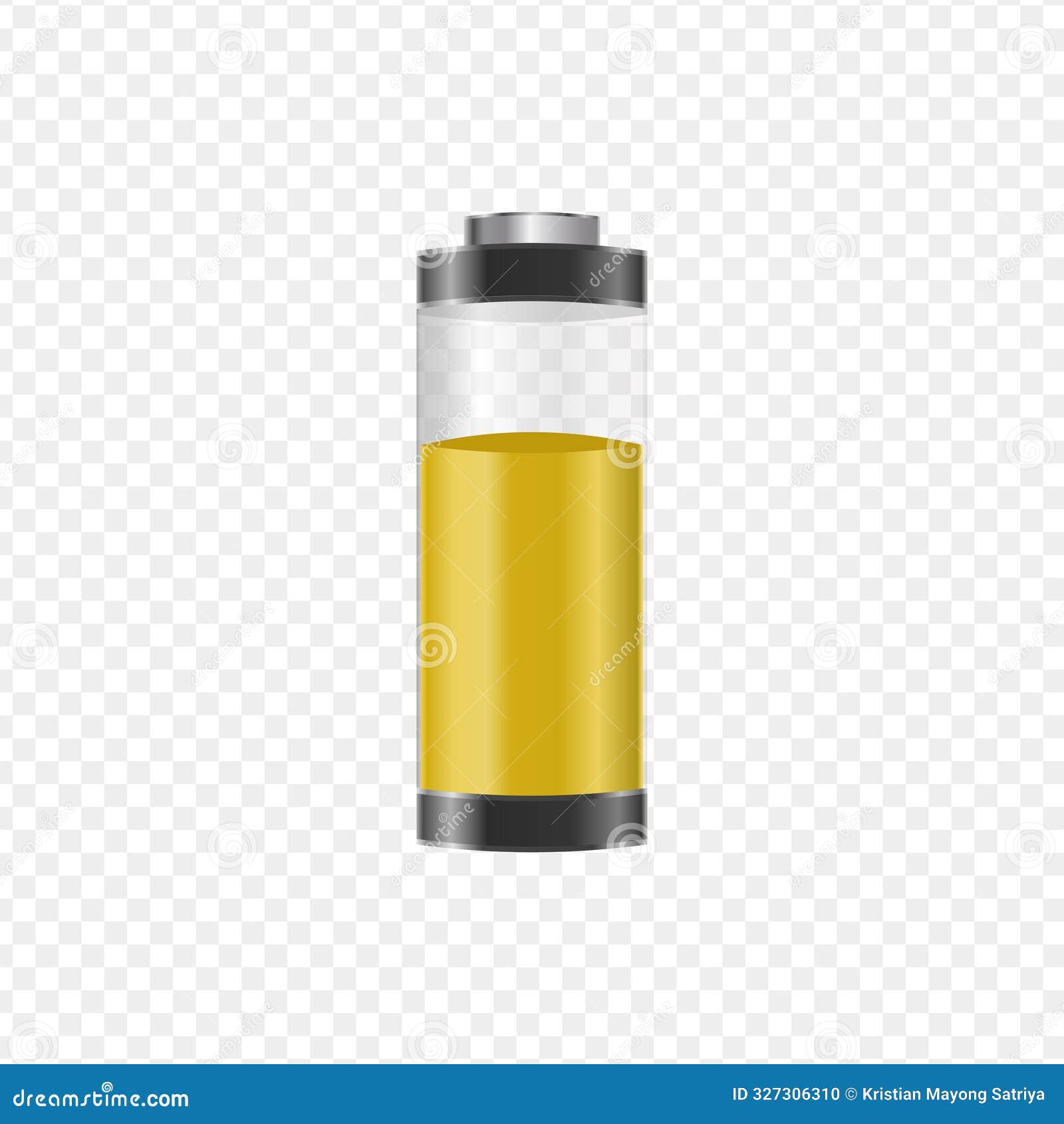 Realistic Yellow Battery Indicator Stock Vector - Illustration of ...