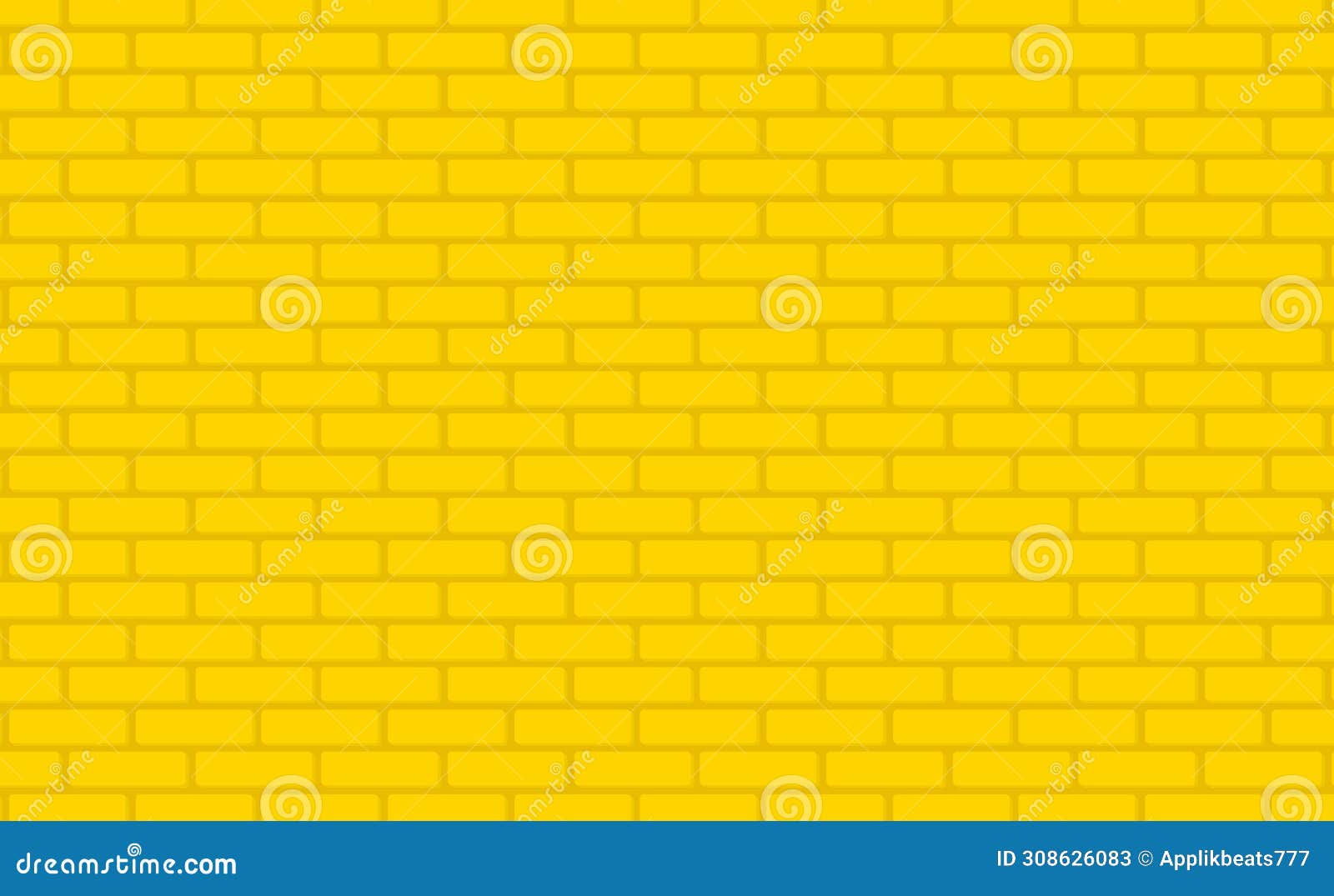 Realistic Yellow Brick Wall Texture. Abstract Bright Pattern Stock ...
