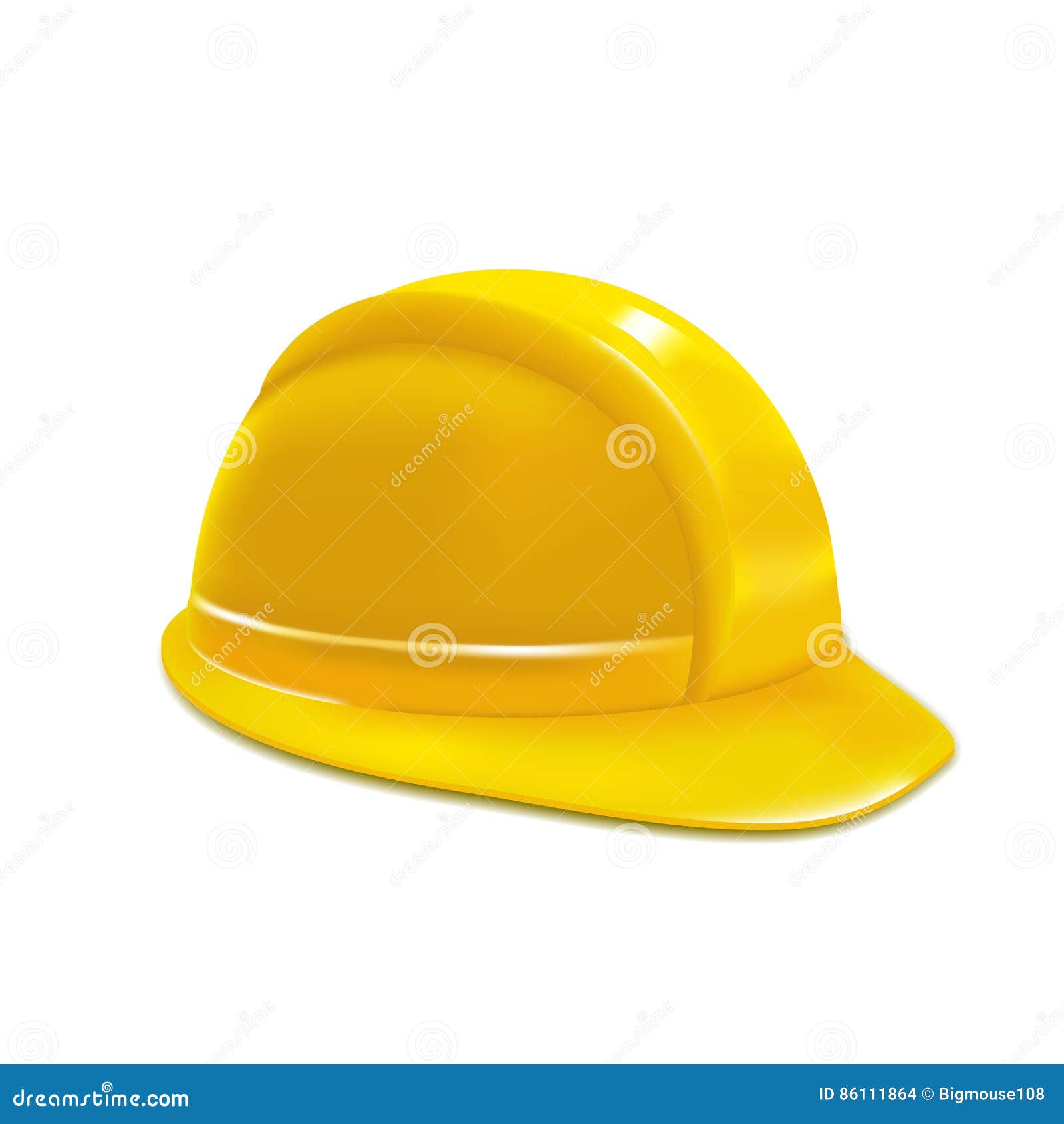 Realistic Yellow Helmet or Hat. Vector Stock Vector - Illustration of ...