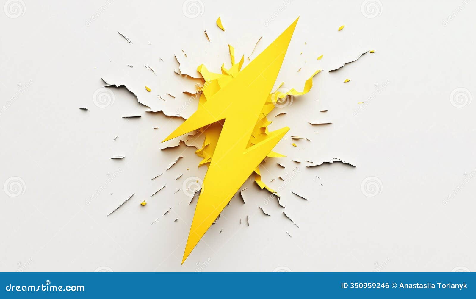 Realistic Yellow Lightning Stop Sign Made of Plastic Displayed on a ...