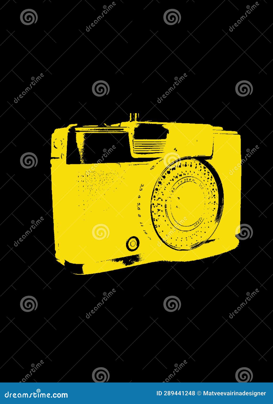 Realistic Yellow Silhouette Camera for Your Designs and Ideas Stock ...