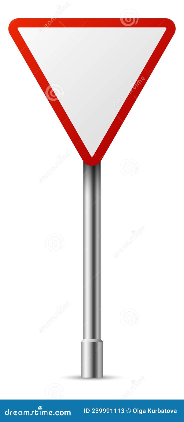 Yield Triangle Sign - Road Traffic Coordination Symbol. Road Sign ...