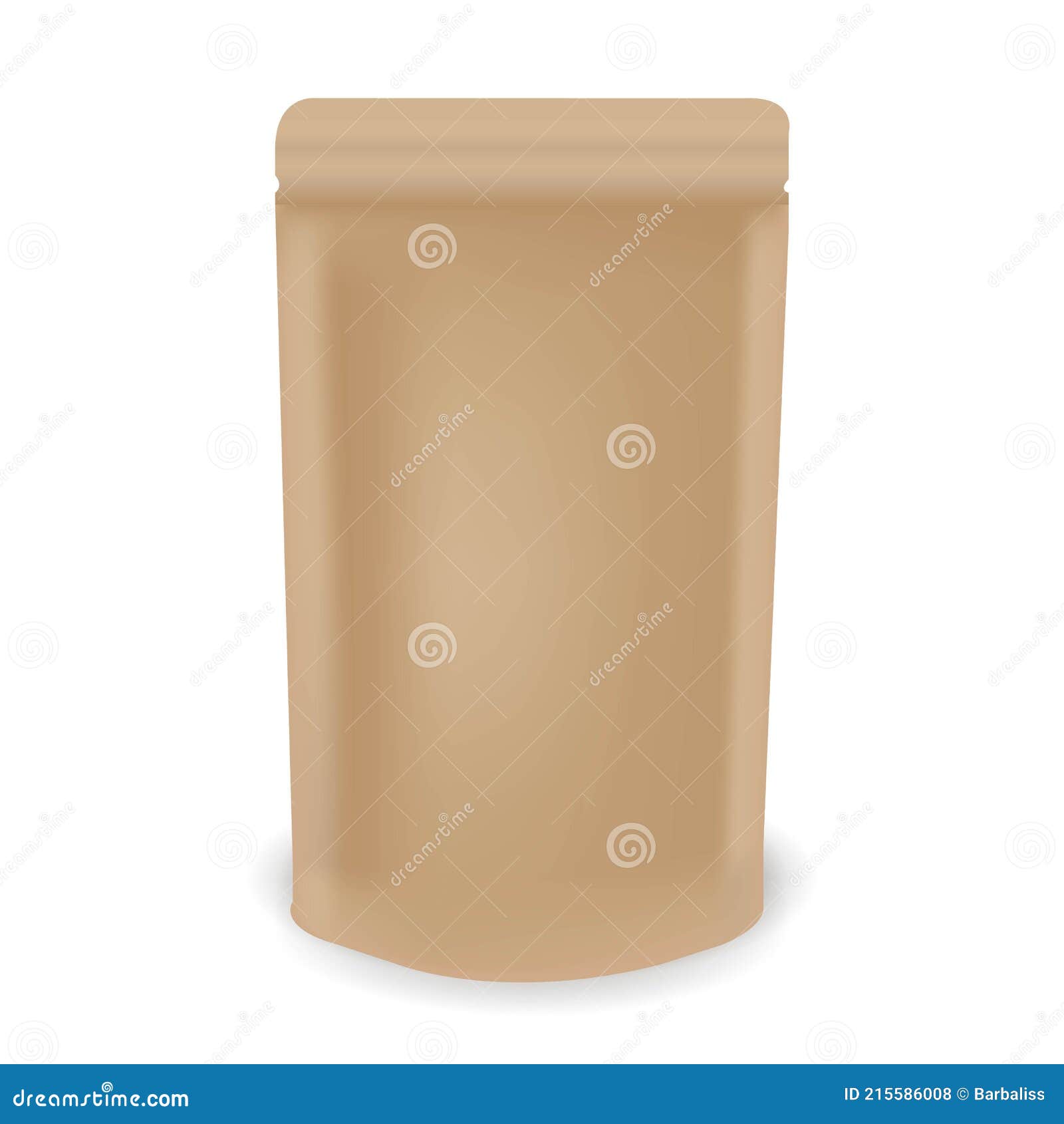 Realistic Zip Package Design Blank Mockup Template Stock Vector ...