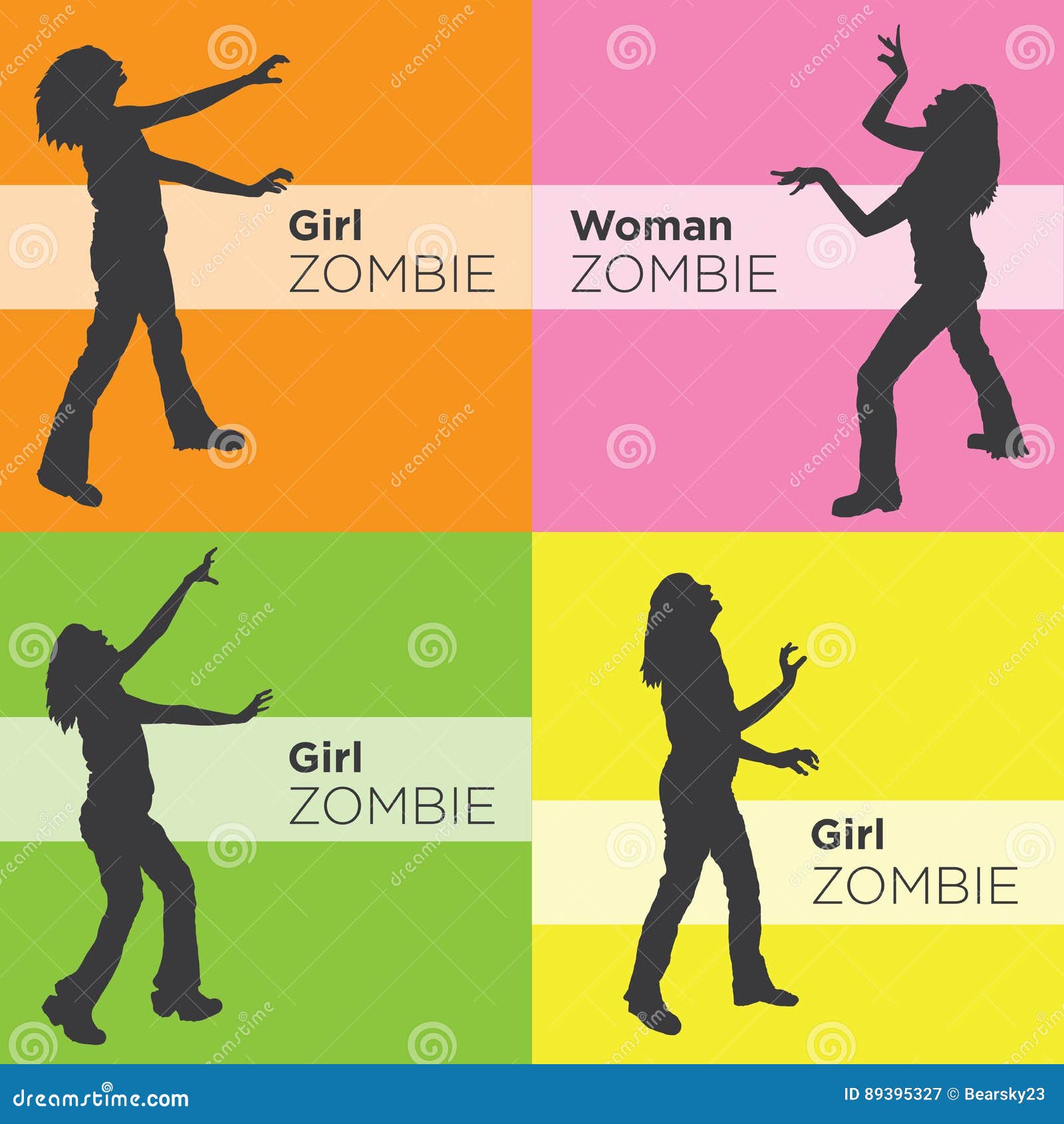 Realistic Zombie Side view stock vector. Illustration of brains - 89395327