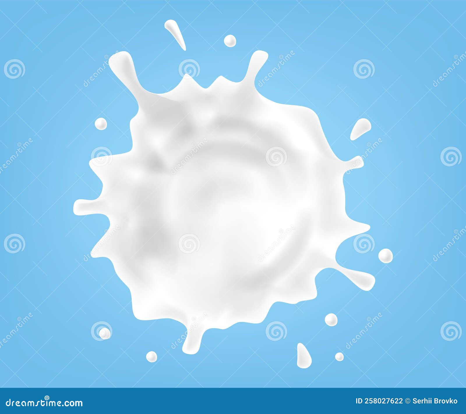 Realistik Splashes of Milk. Vector Illustration Stock Vector ...