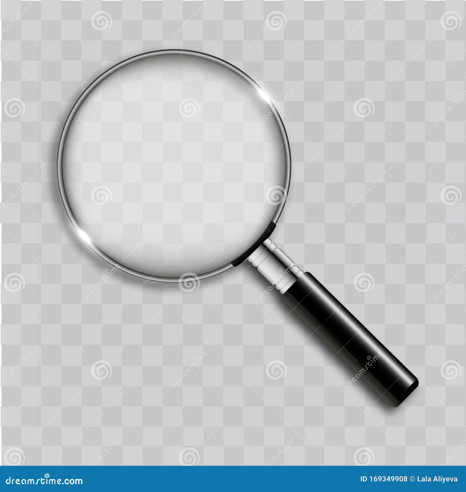 Realistisch Vergrootglas Op Transparante Achtergrond Vector Vector ...