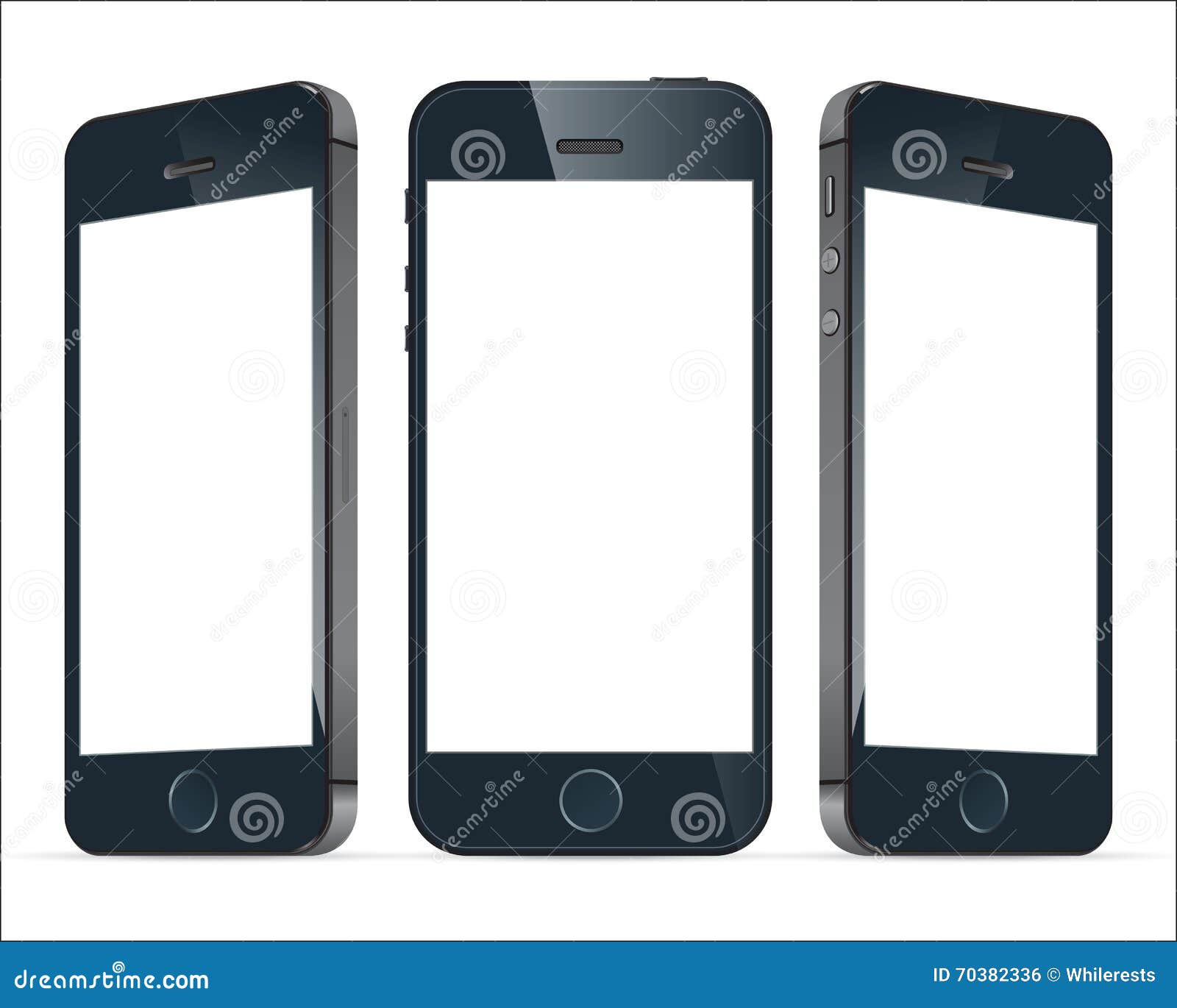 Realistische Blaue Handys Illustrationsbild Vektor Vektor Abbildung ...