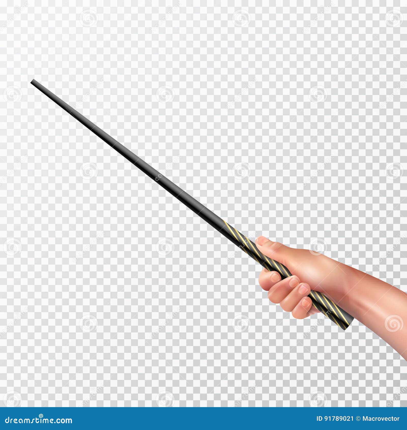 Realistische Hand Mit Magischem Stab Vektor Abbildung - Illustration ...