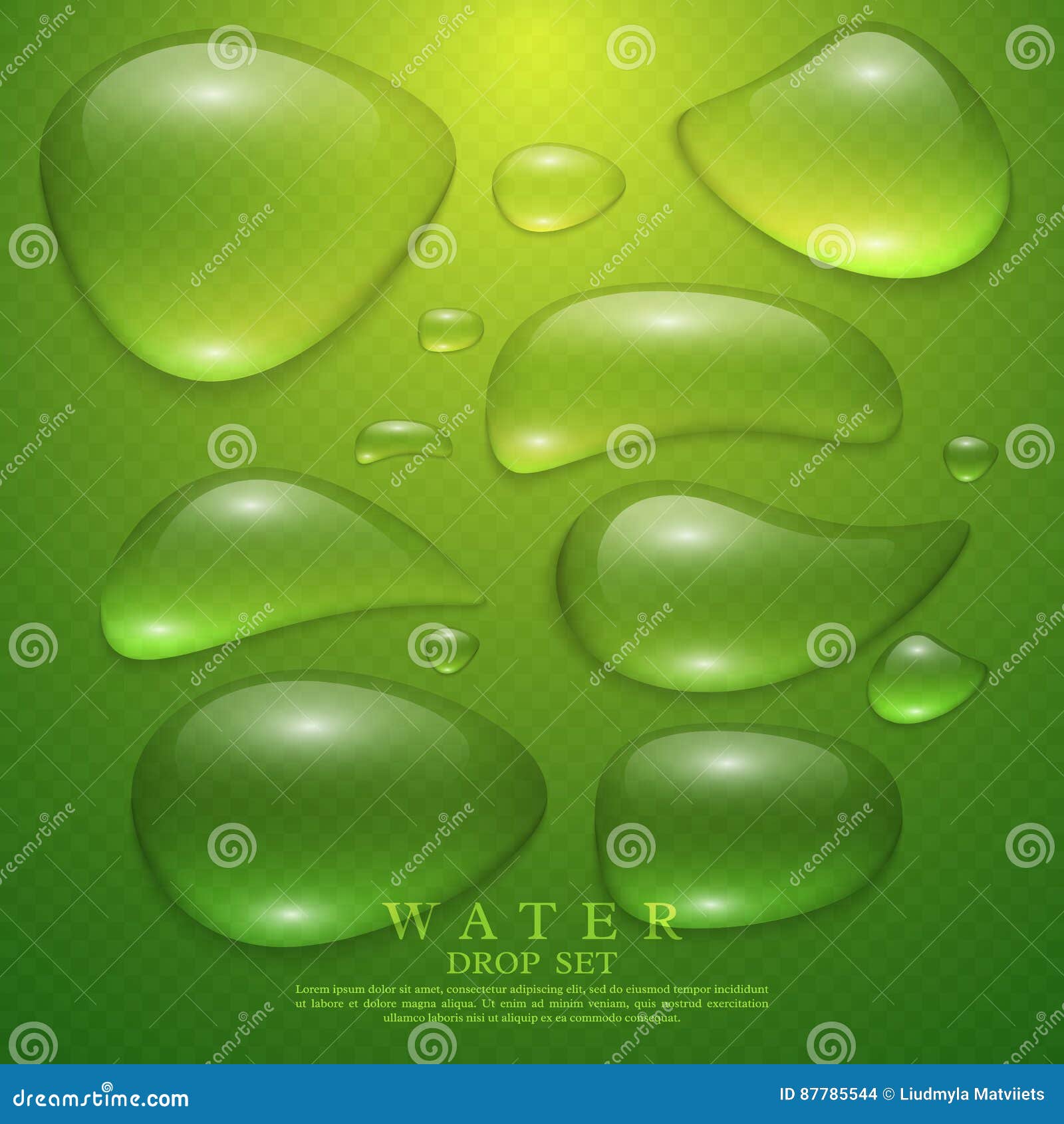 Realistische Transparente Wassertropfen Eingestellt Stock Abbildung ...