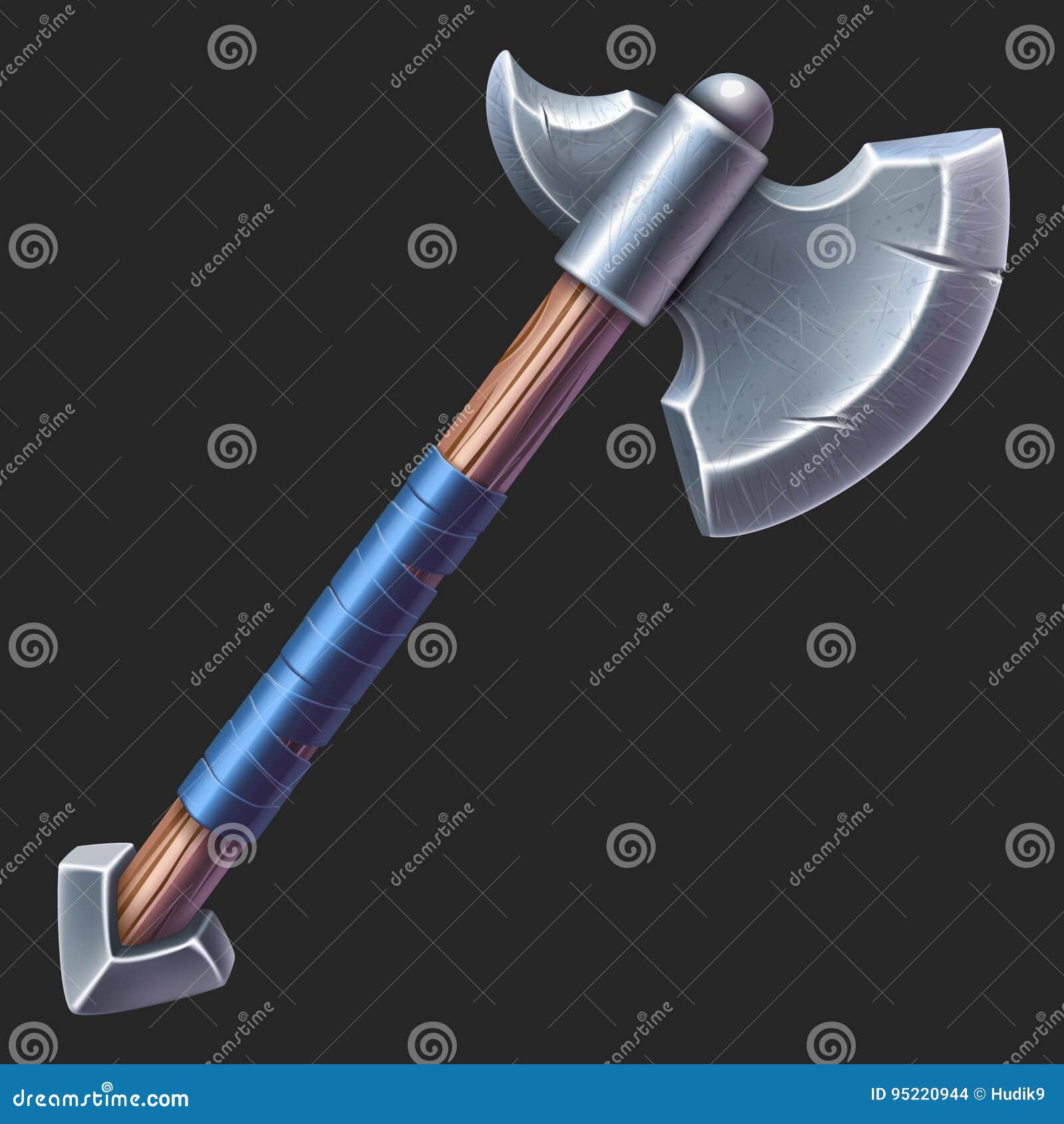 Realistische Vektorikone Axt Vektor Abbildung - Illustration von ...