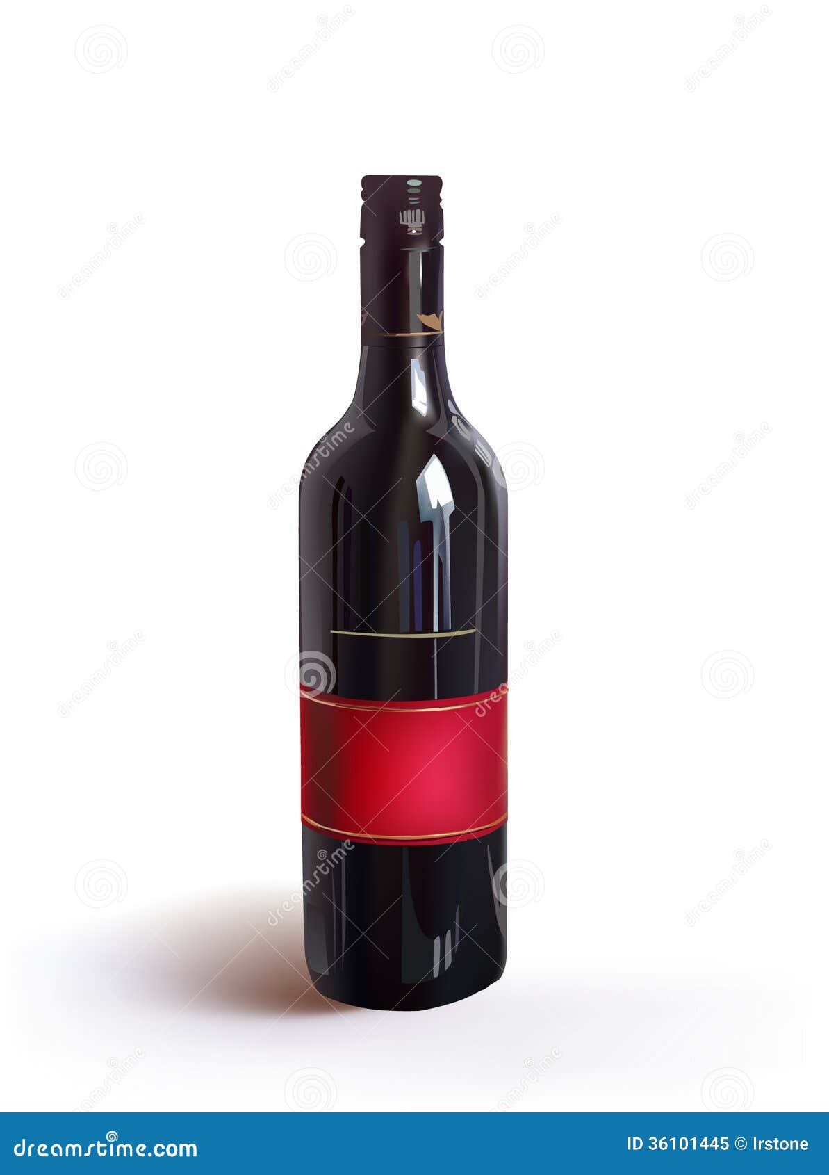 Realistisk flaska av vin vektor illustrationer. Illustration av rött ...