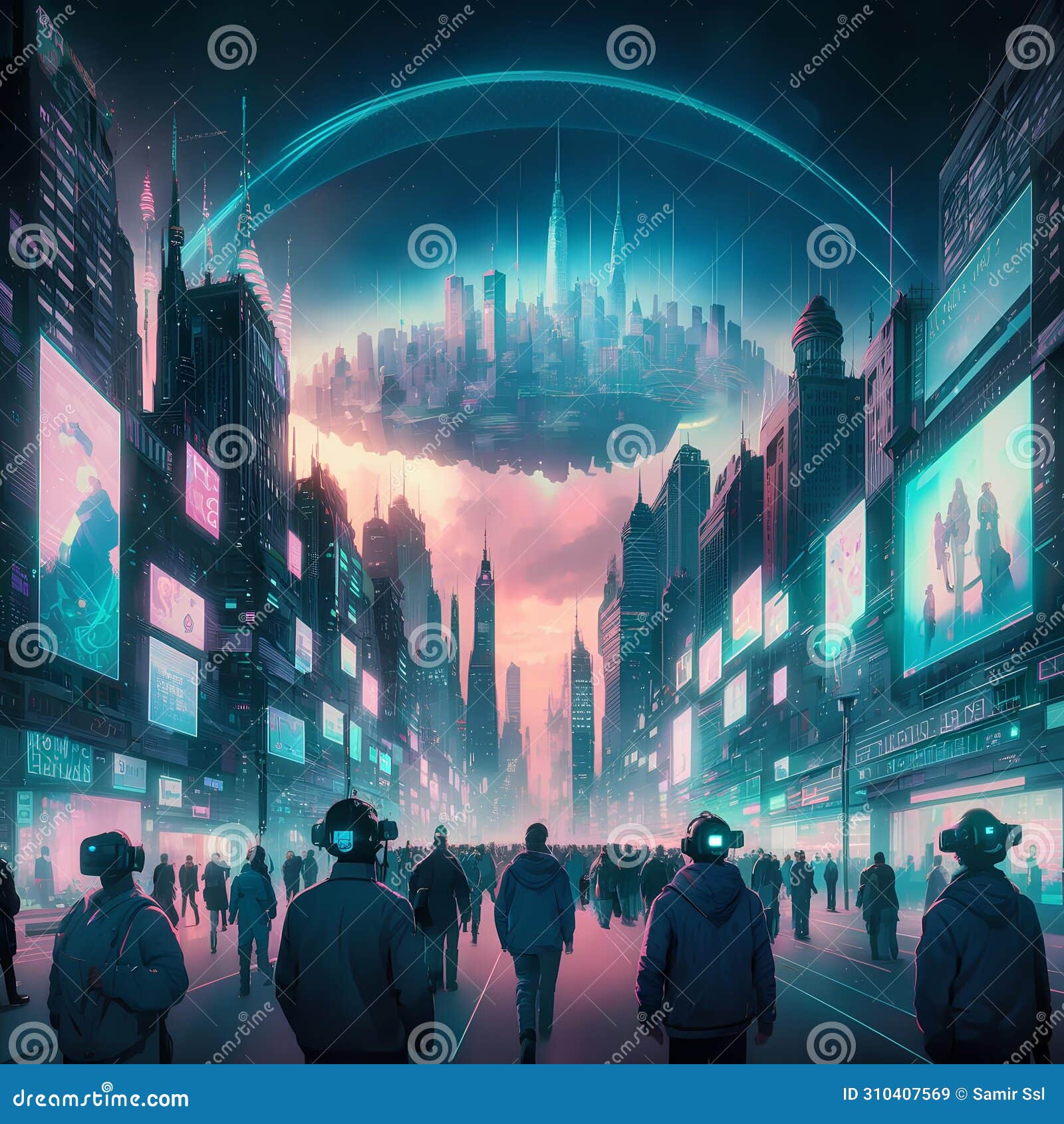 Reality and Augmented Reality Technologies Stock Illustration ...