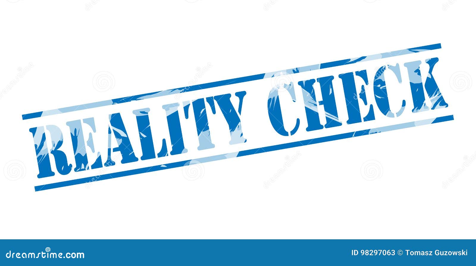 Reality check blue stamp stock illustration. Illustration of stamp ...