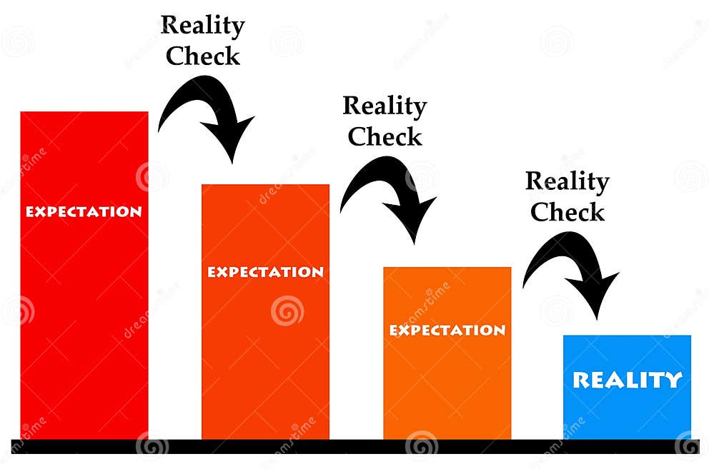 Reality check stock illustration. Illustration of ambitious - 34372573