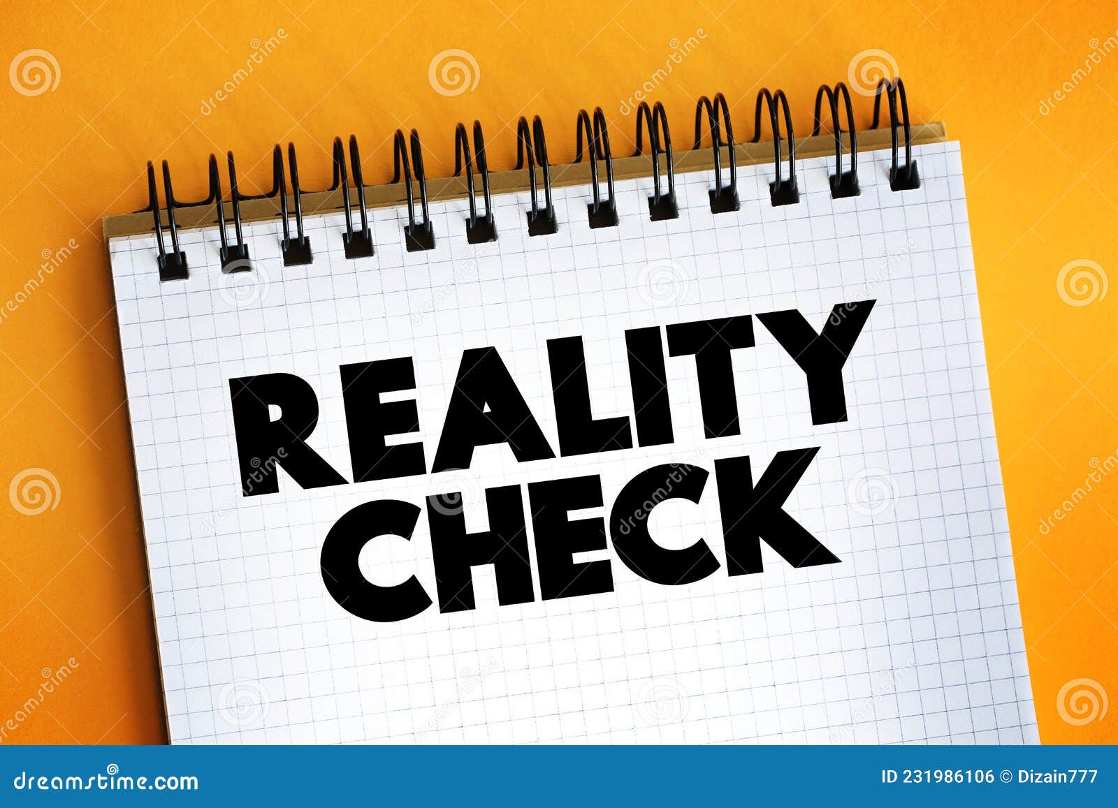 Reality Check Text on Notepad, Concept Background Stock Photo - Image ...
