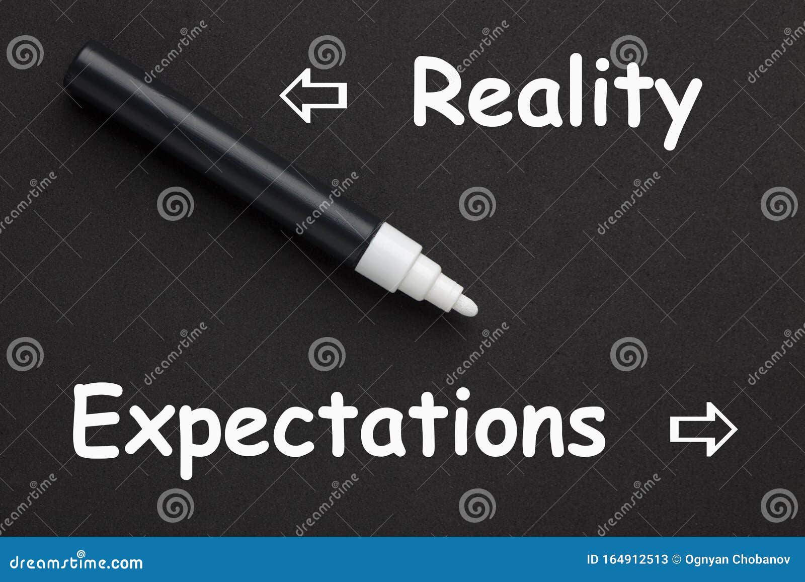 Expectations Vs Reality Concept With Business Graphs Cartoon Vector ...