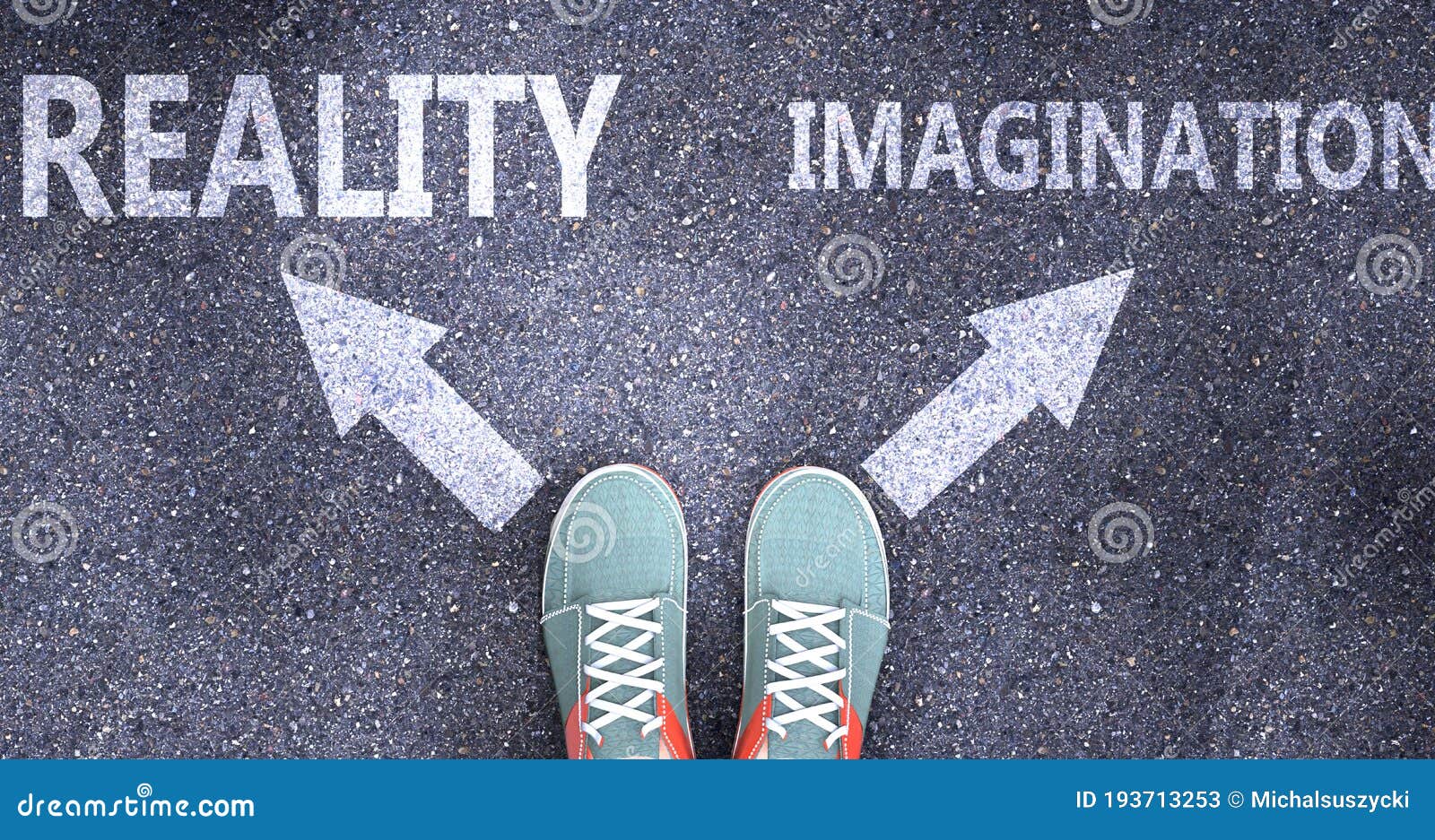 Reality and Imagination As Different Choices in Life - Pictured As ... Reality and Imagination As Different Choices in Life - Pictured As ...