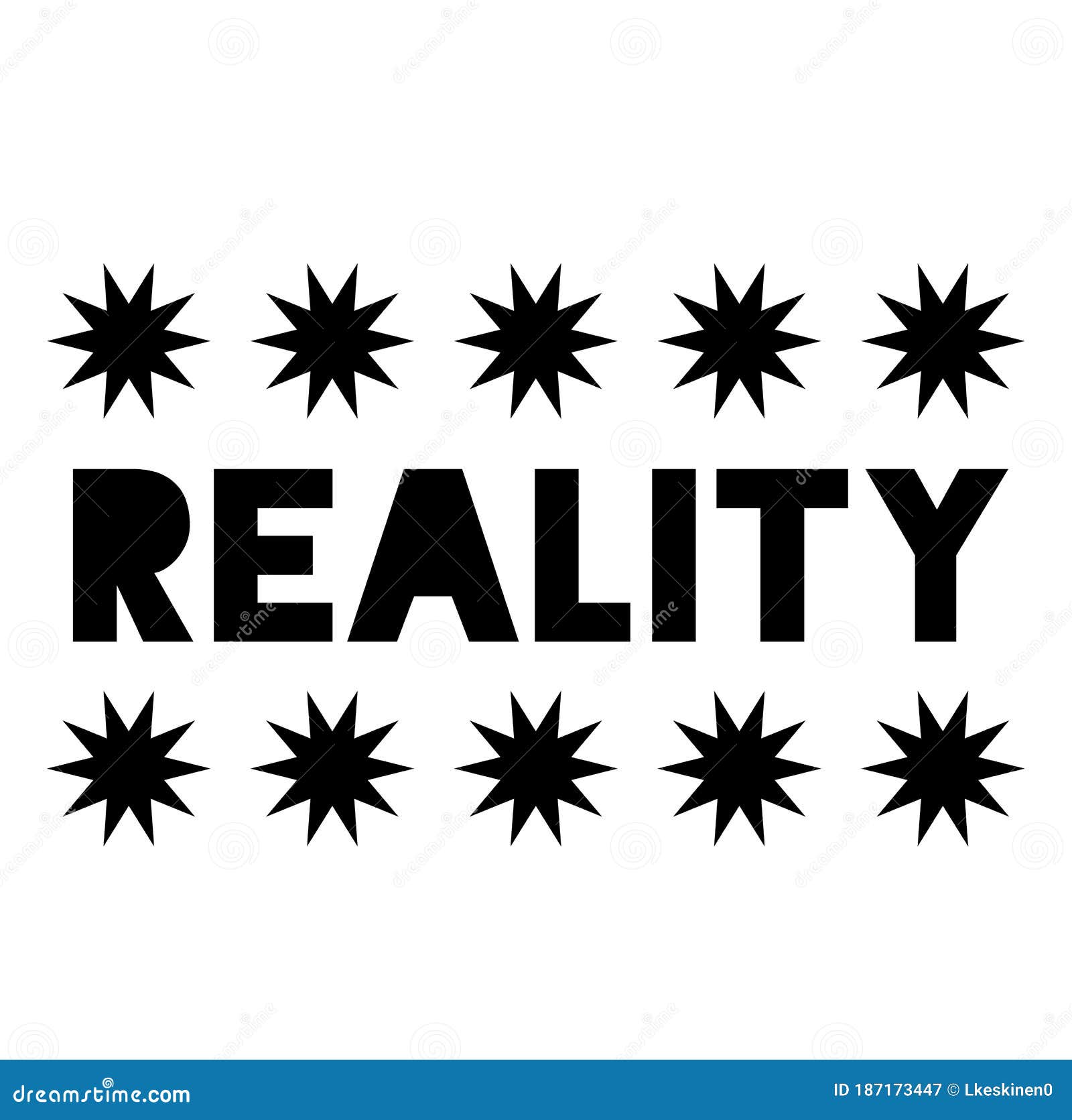 REALITY Sign on White Background Stock Illustration - Illustration of ...