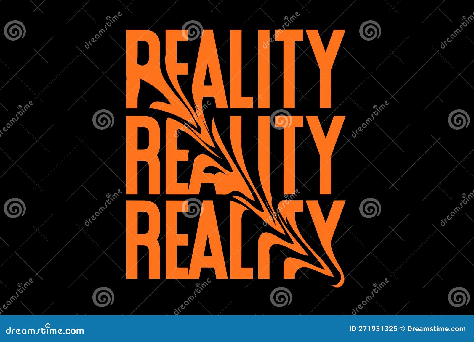 Reality text logo stock illustration. Illustration of cartoon - 271931325
