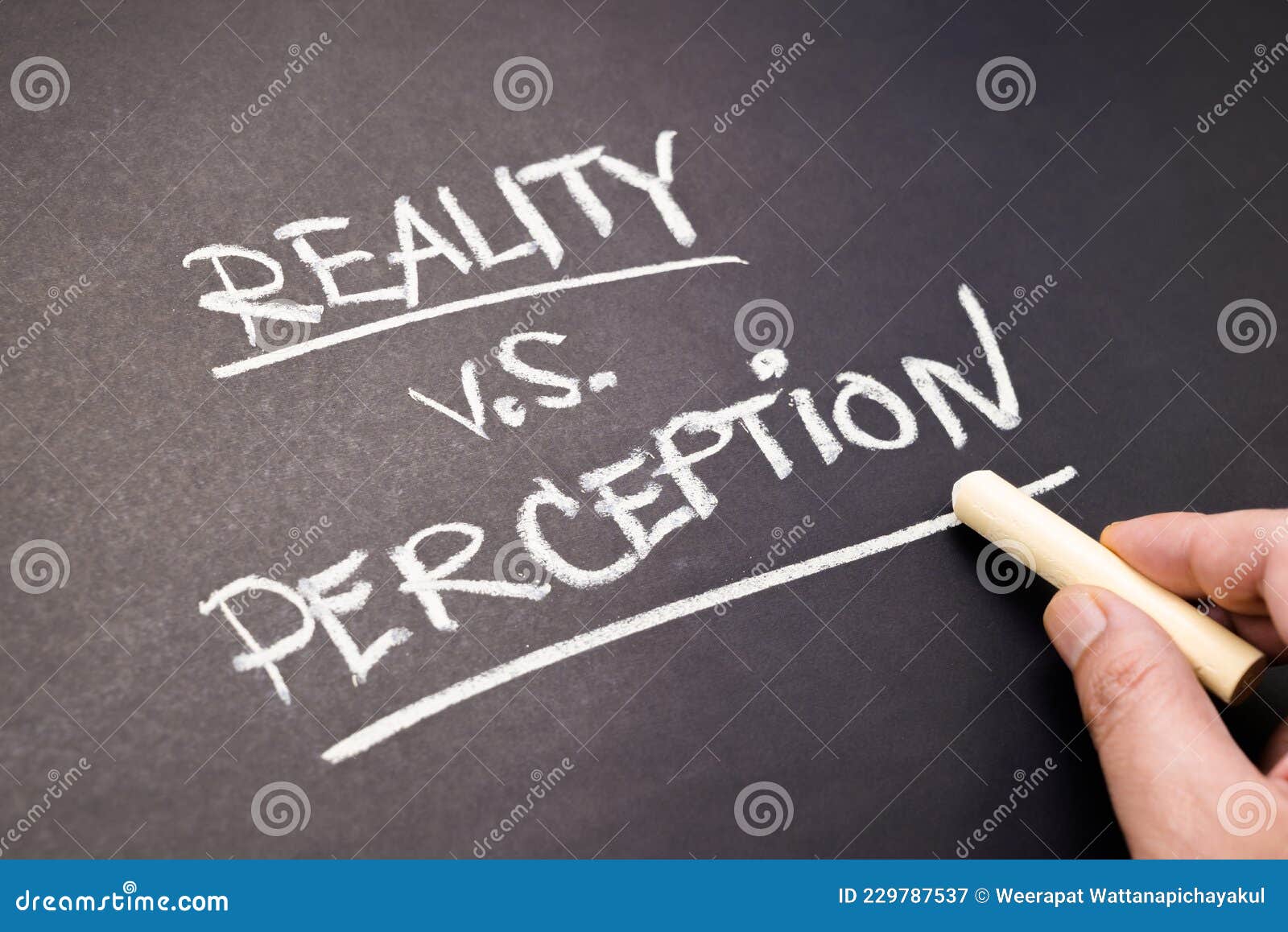 Reality Versus Perception stock image. Image of point - 229787537