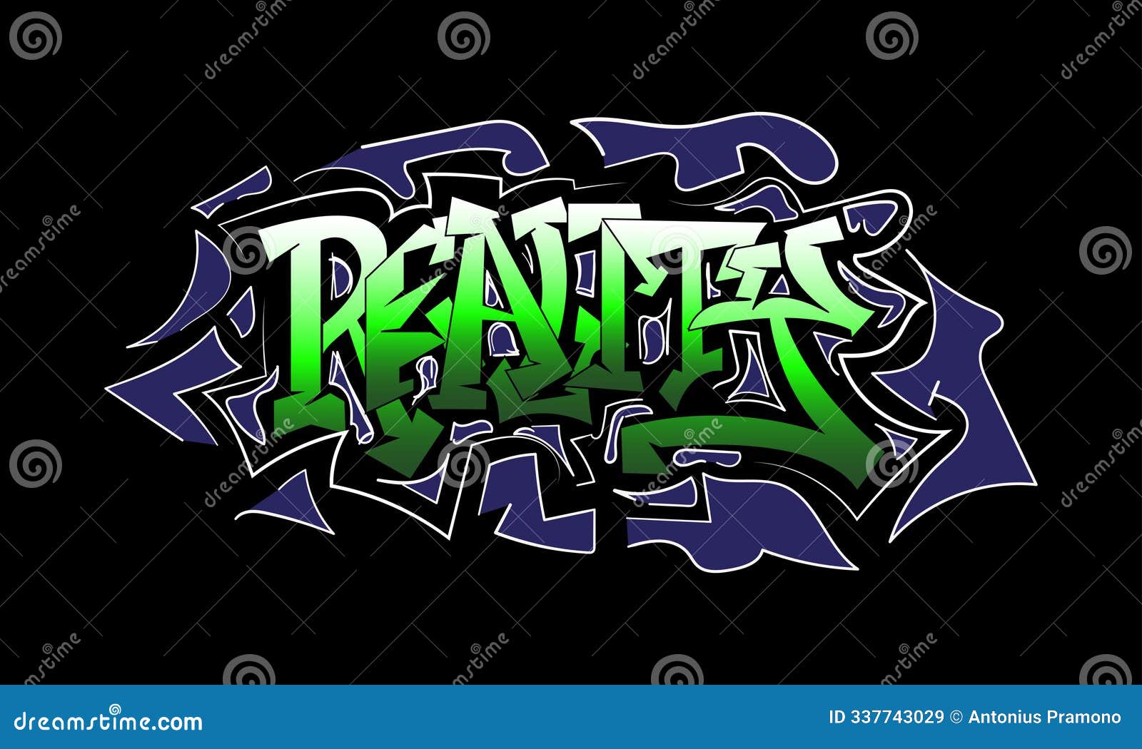 REALITY Word Graffiti Tag Style Stock Illustration - Illustration of ...